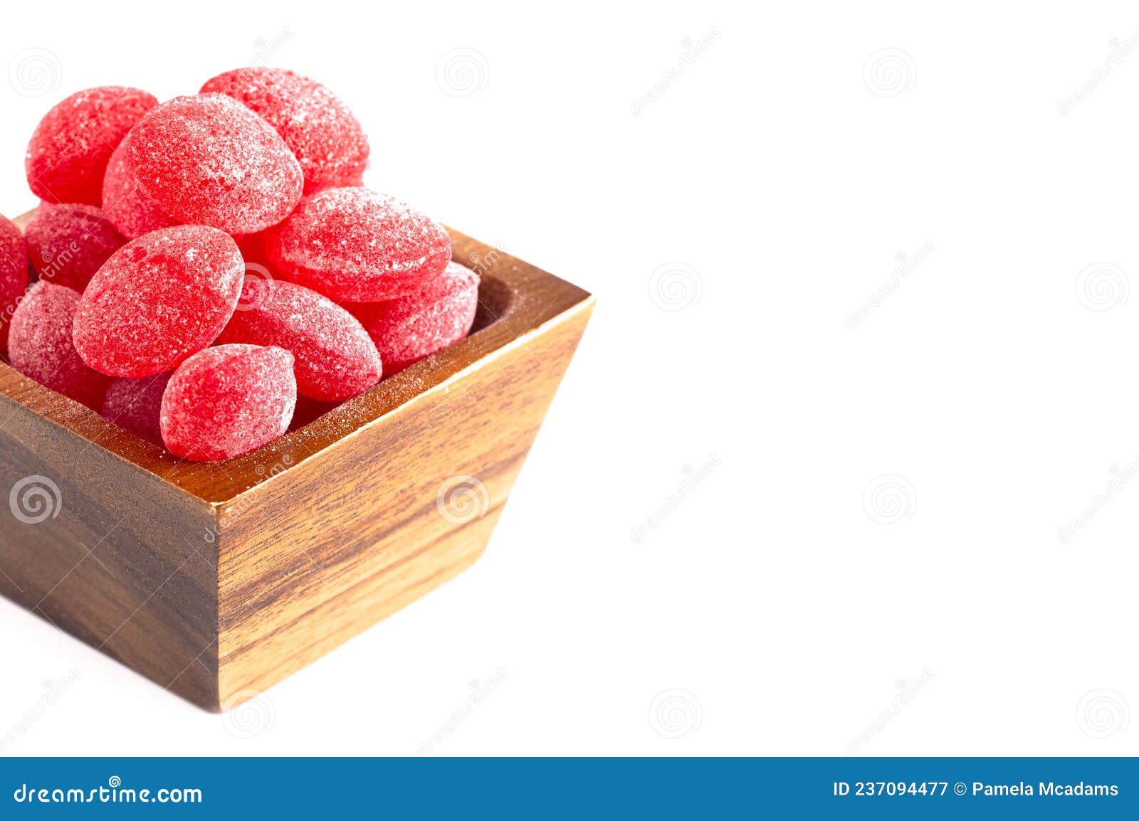 Red Old Fashioned Hard Candies on a White Background Stock Image ...