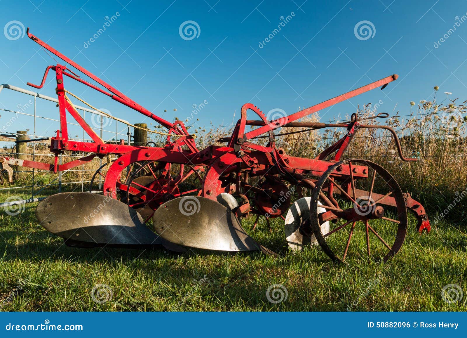 Red Old Plough stock photo. Image of farming, plough - 50882096