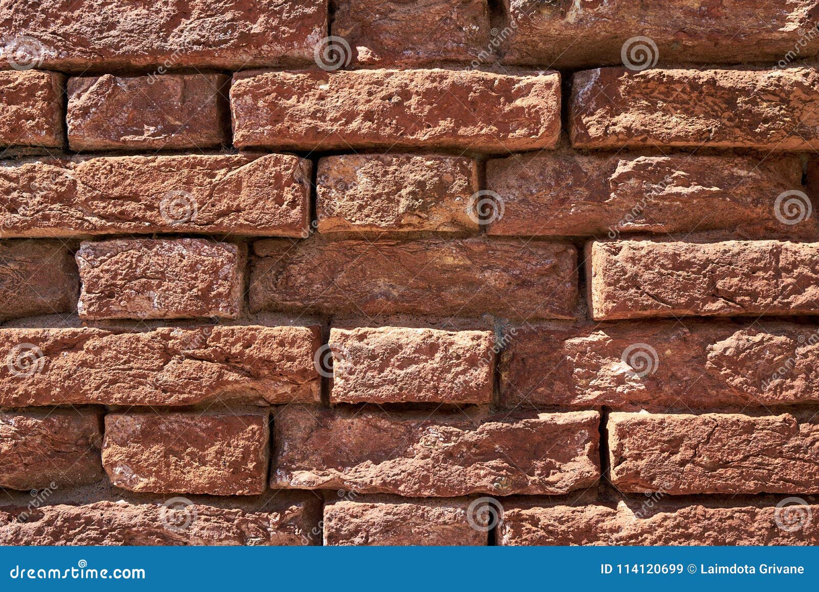 Red Old Worn Brick Wall Texture Background. Stock Image - Image of ...