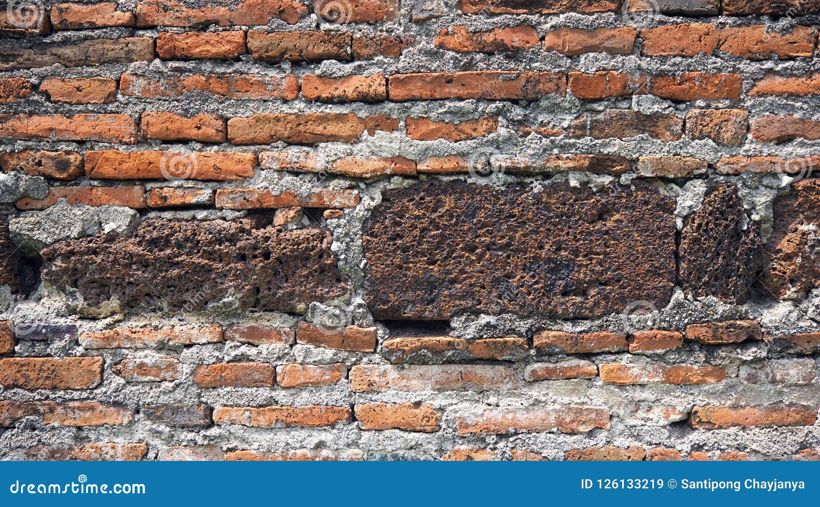 Red Old Worn Brick Wall Texture Background. Vintage Effect Stock Image - Image of textured ...