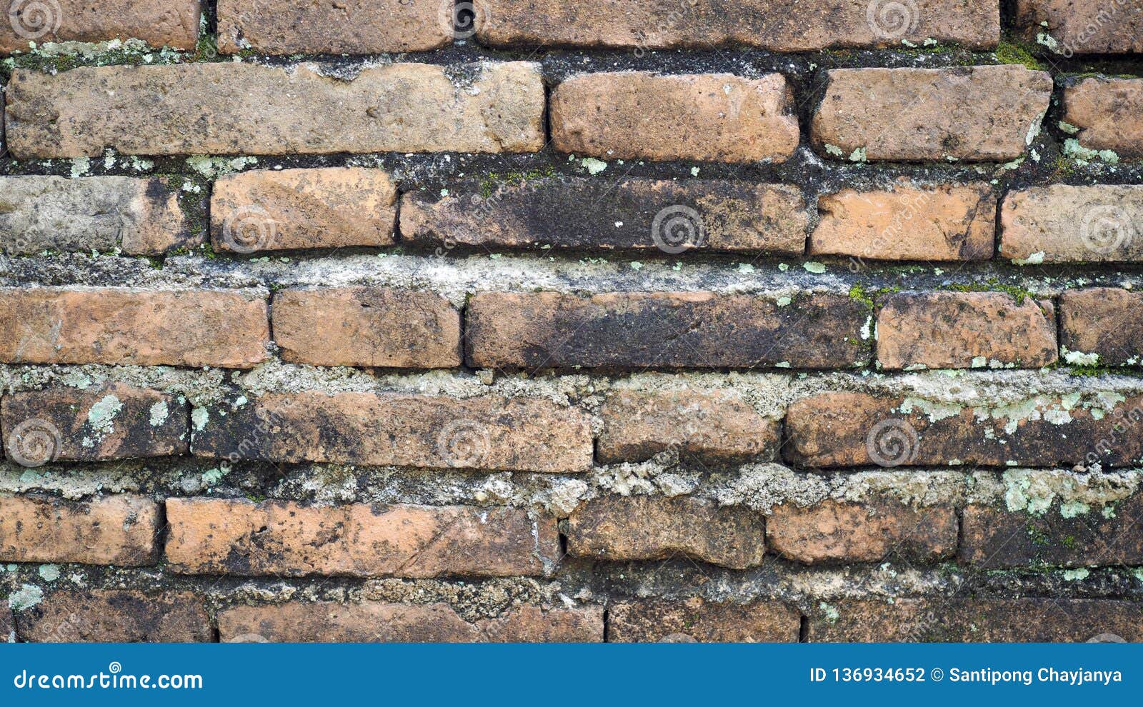 Red Old Worn Brick Wall Texture Background. Vintage Effect Stock Photo ...