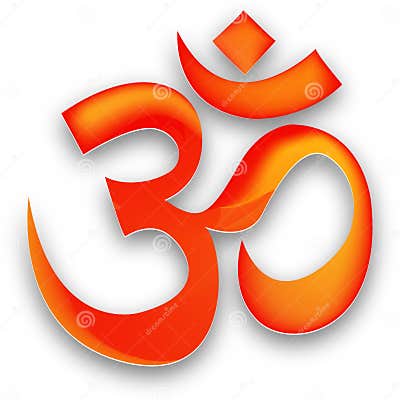 Red om stock vector. Illustration of luck, health, orange - 15970989