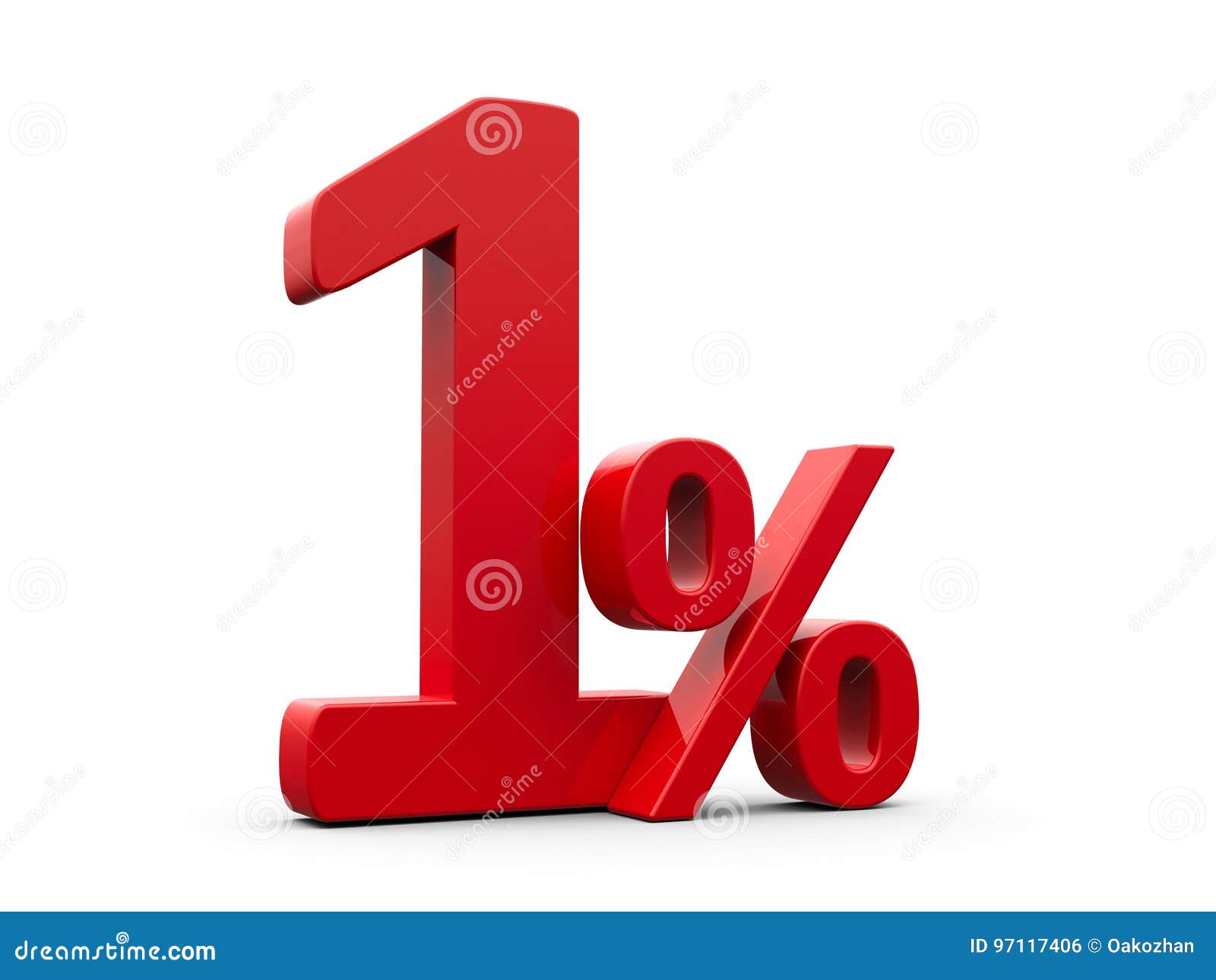 Red one percent stock illustration. Illustration of design - 97117406