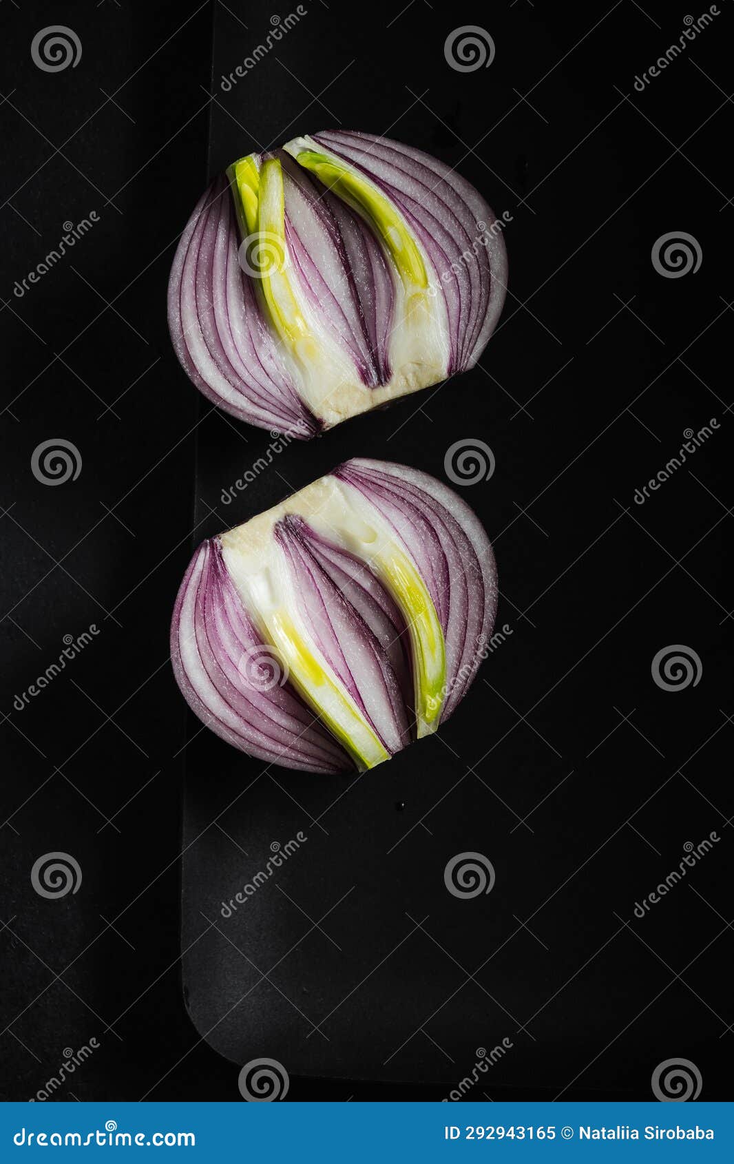 Red onion cut in half stock image. Image of healthy - 292943165