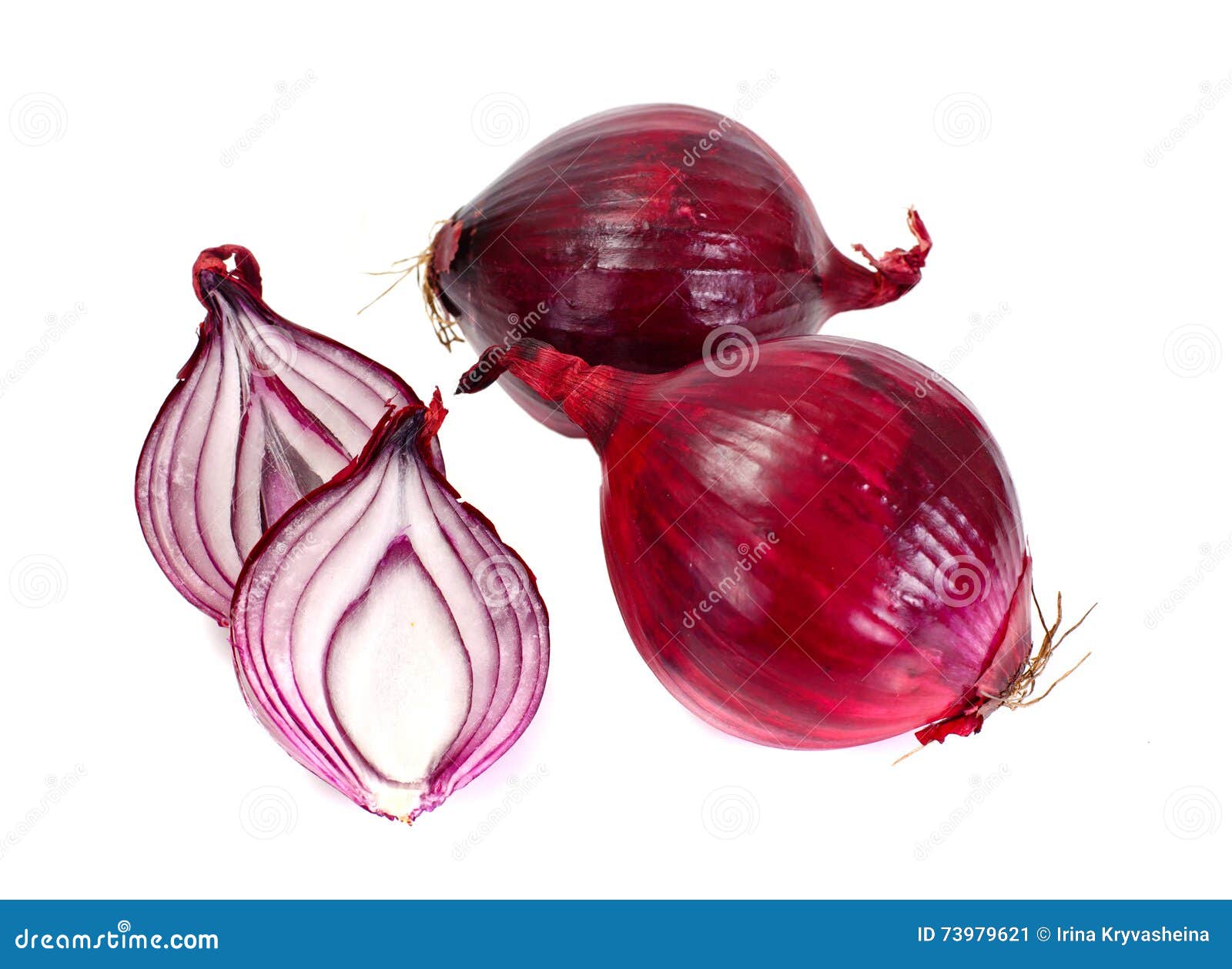 Red Onion Isolated on White Background Stock Image - Image of plant ...