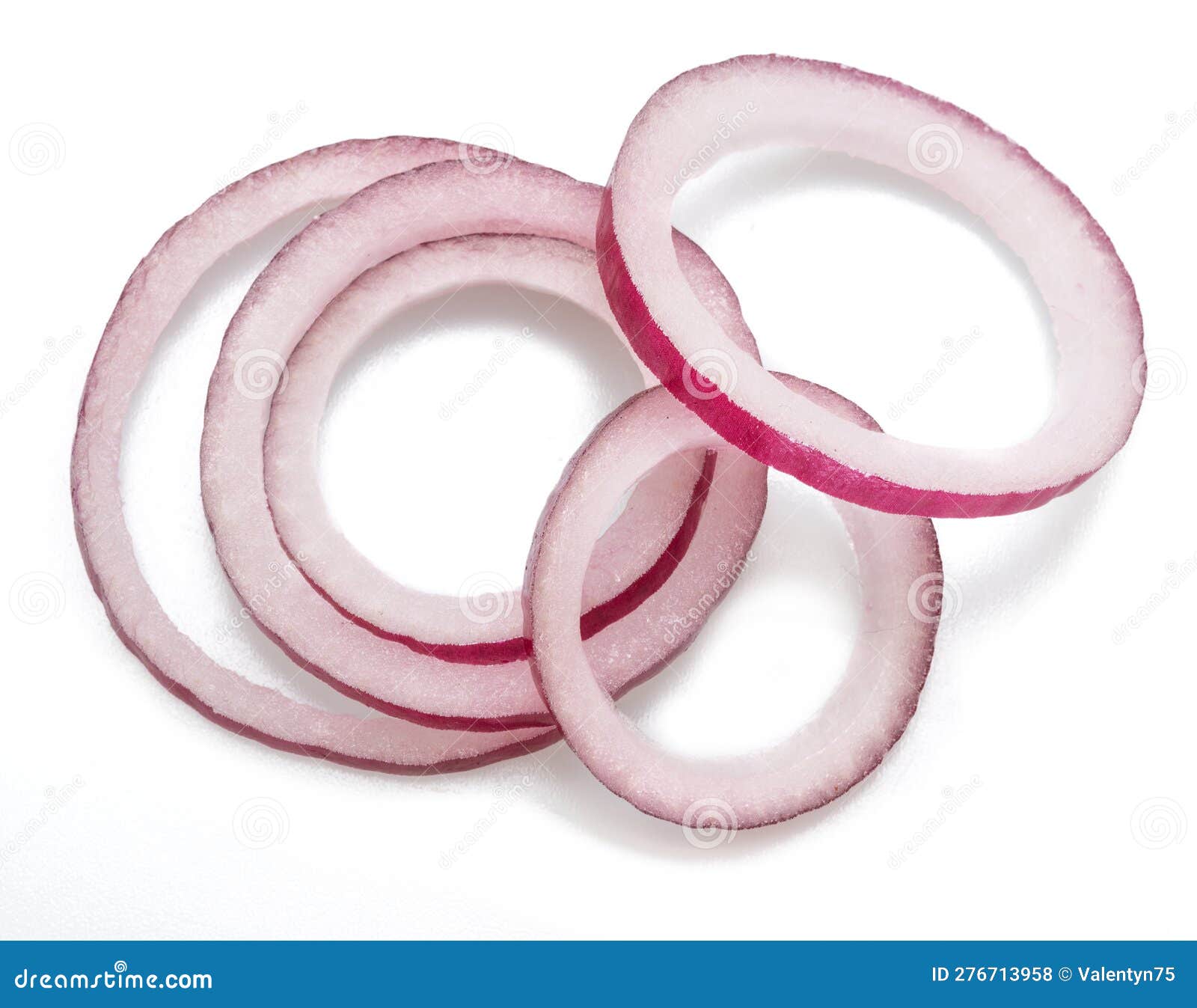 Red Onion Rings Close-up on White Background Stock Photo - Image of ...