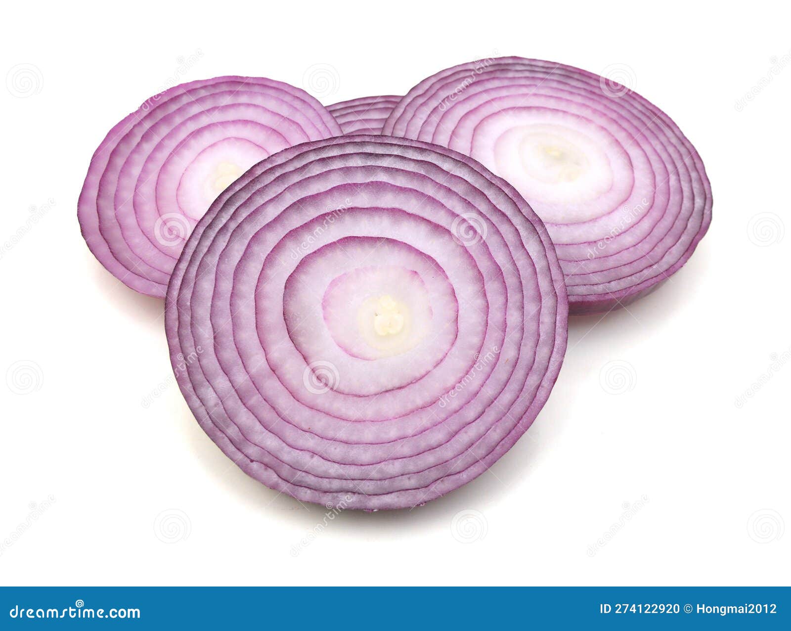 Red Onion Rings on White Background Stock Photo - Image of white ...