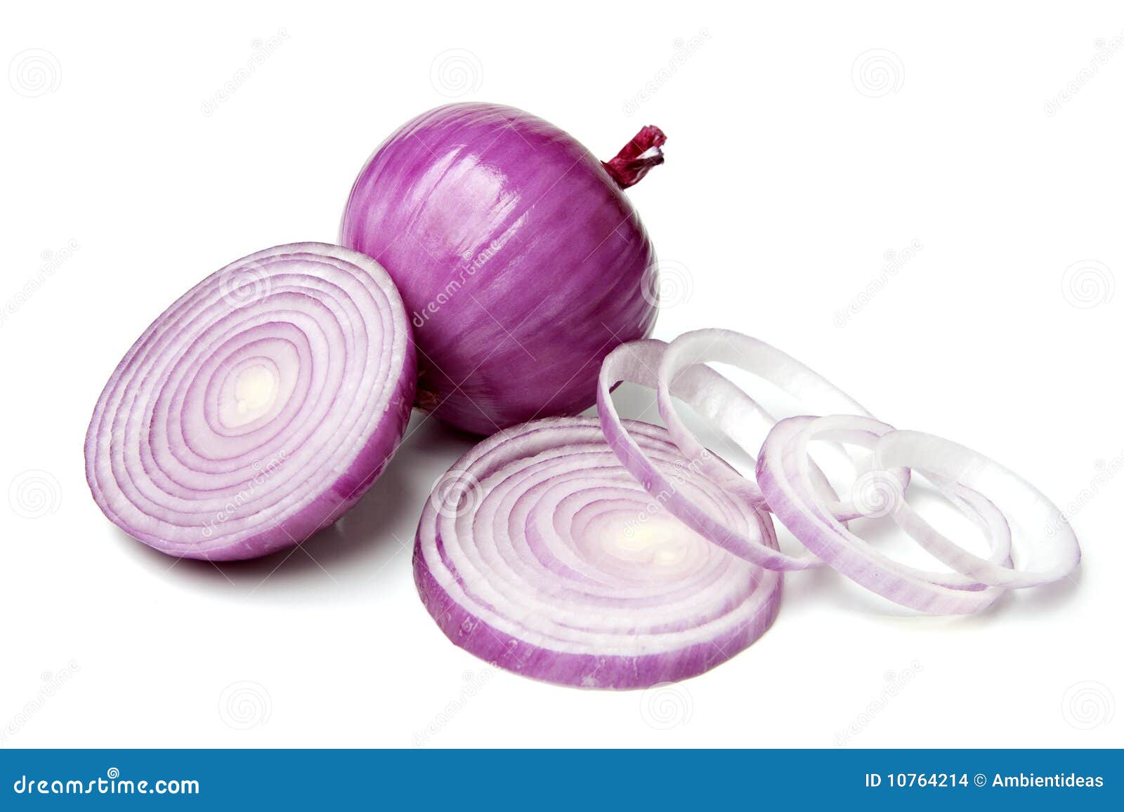 Red Onion with Slice and Rings Stock Photo - Image of ring, round: 10764214