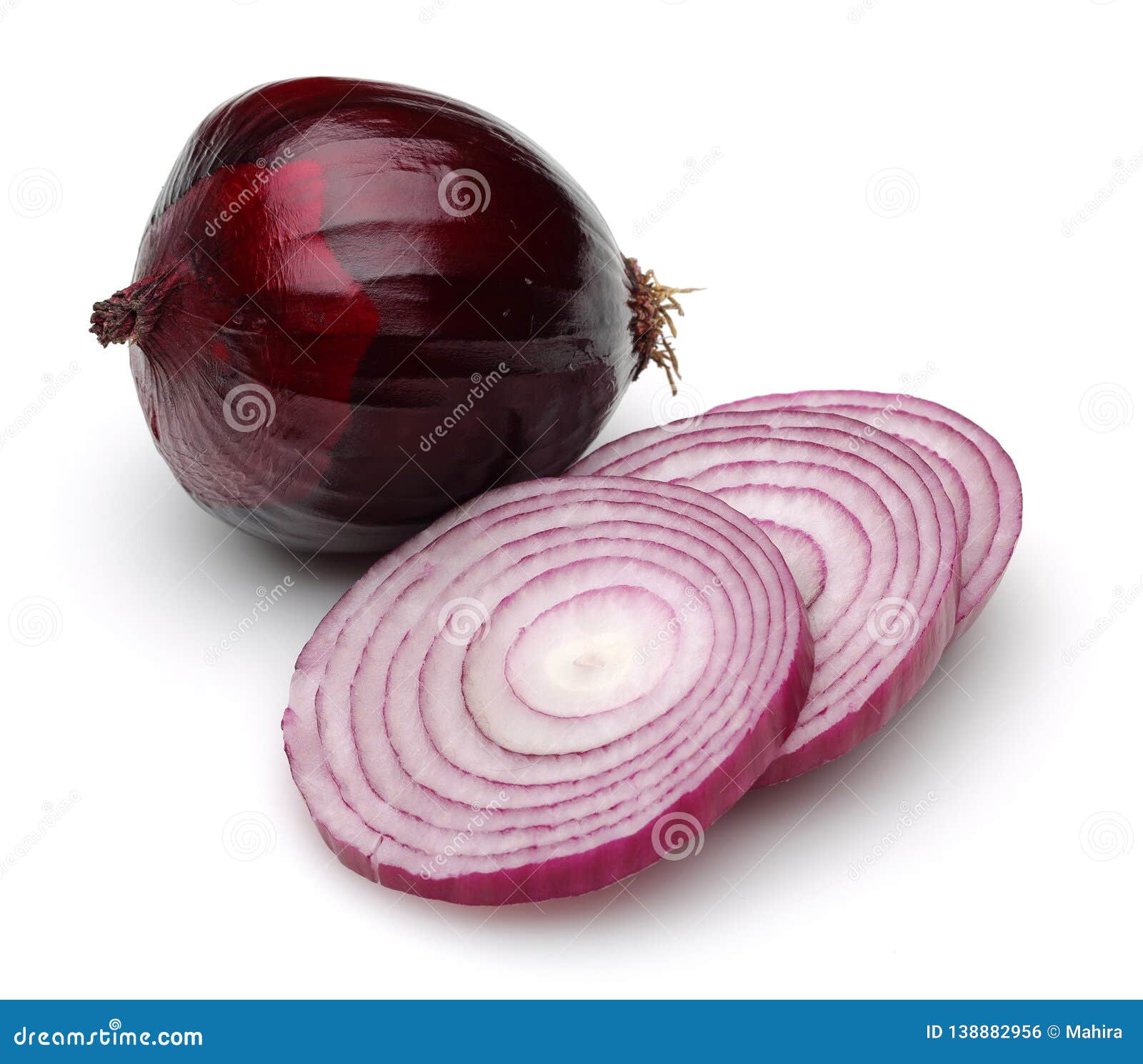 Red Onion on White Background Stock Photo - Image of shot, cuisine ...