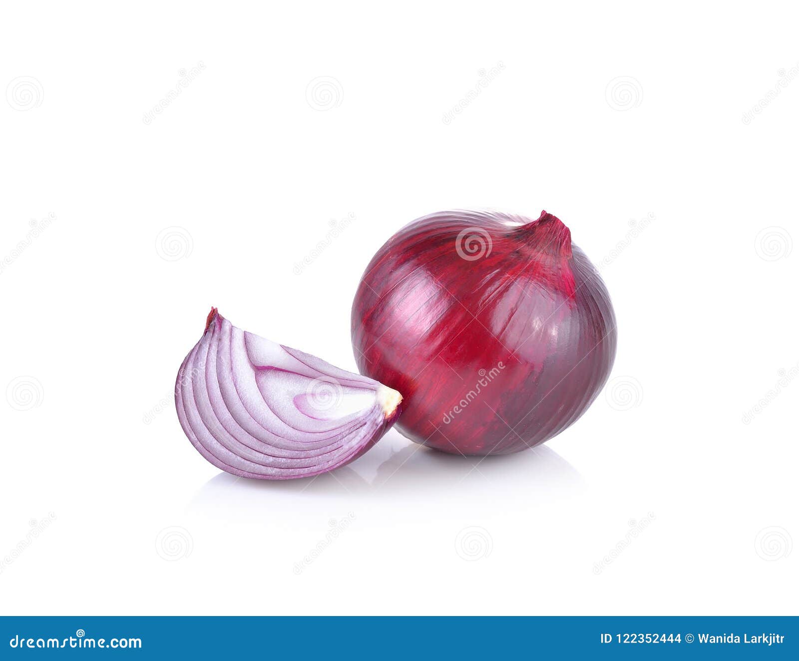 Red Onion on White Background Stock Photo - Image of organic ...