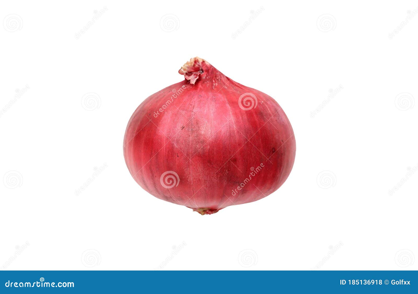 Red Onions Bulb Isolated on White Background. Side View Stock Photo ...