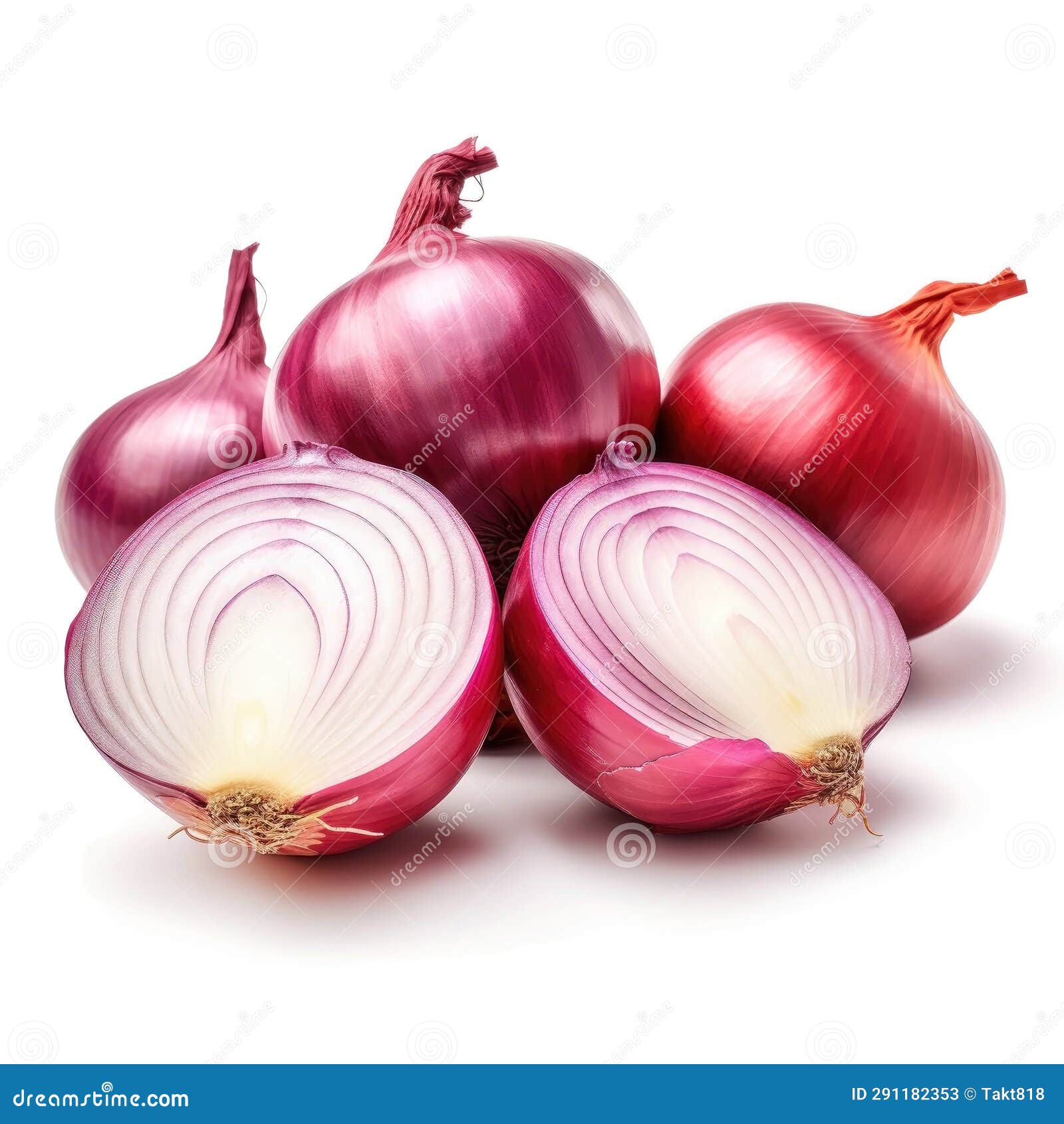 Red Onions on White Background Stock Image - Image of fresh, food ...