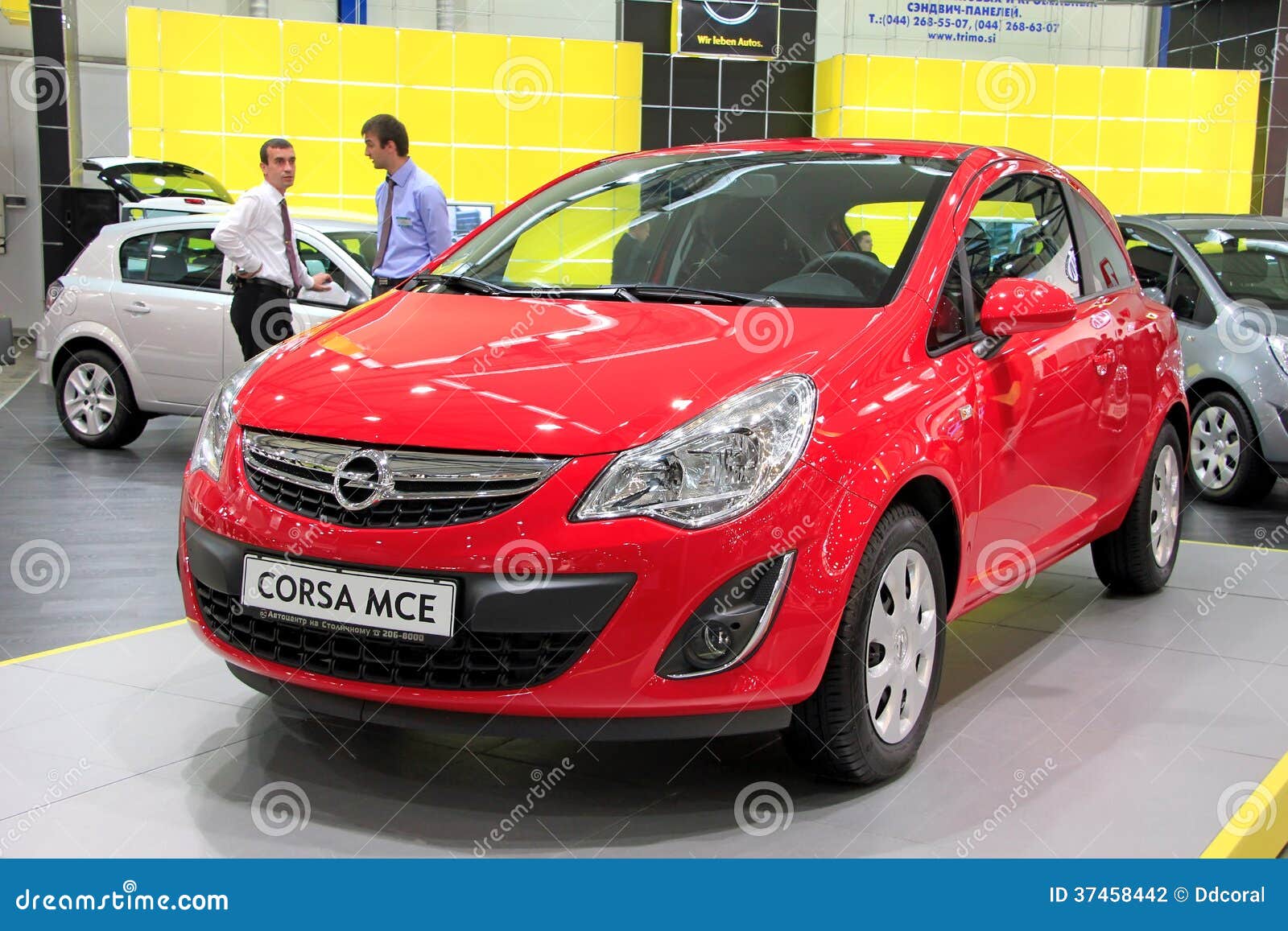 Red Opel Corsa MCE editorial photography. Image of modern - 37458442