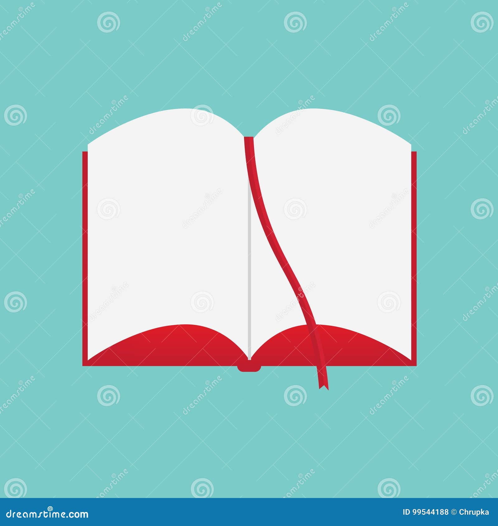 Red open book icon stock vector. Illustration of studying - 99544188