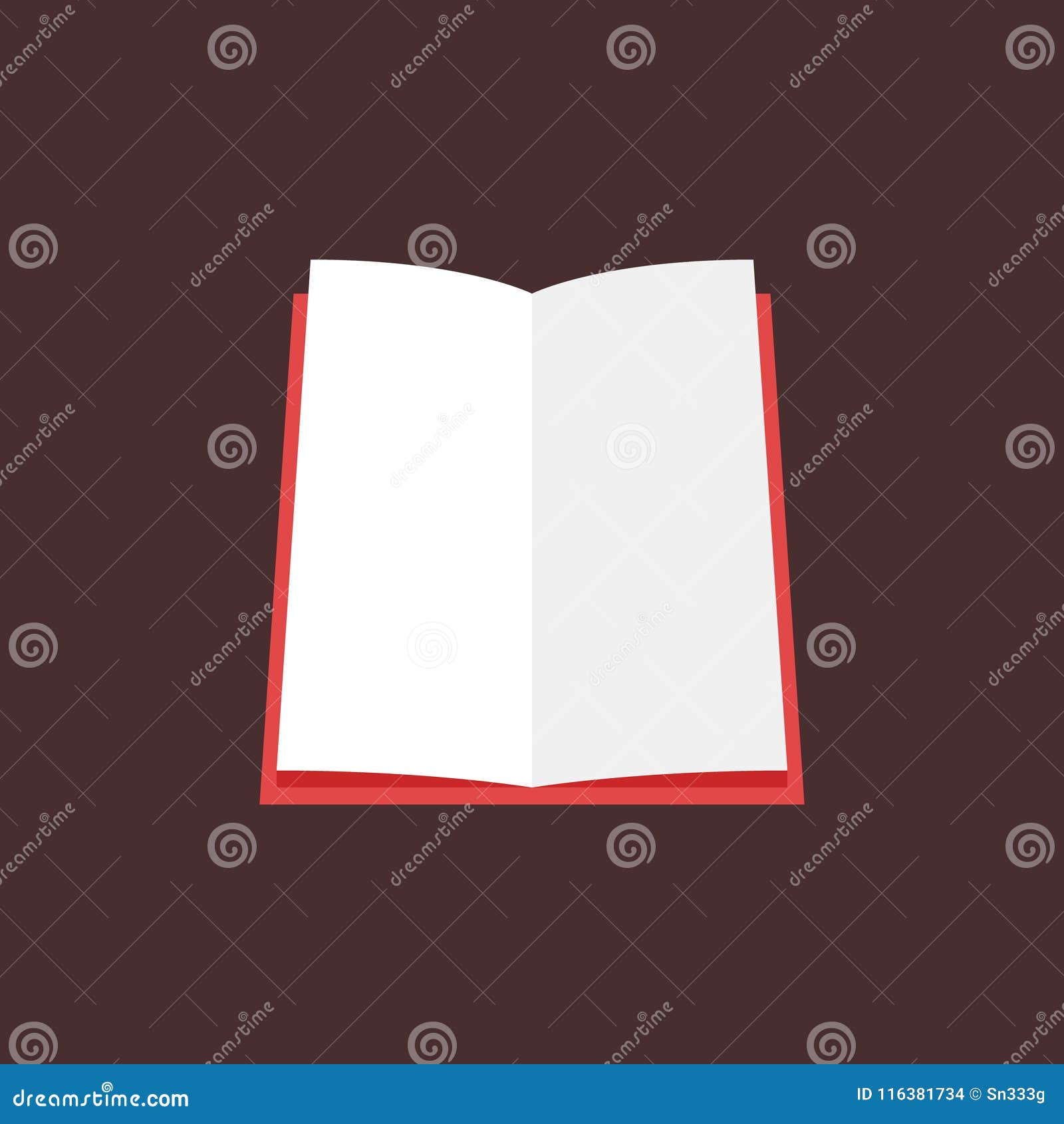 Red Open Book Vector Flat Icon or Sign Stock Vector - Illustration of ...
