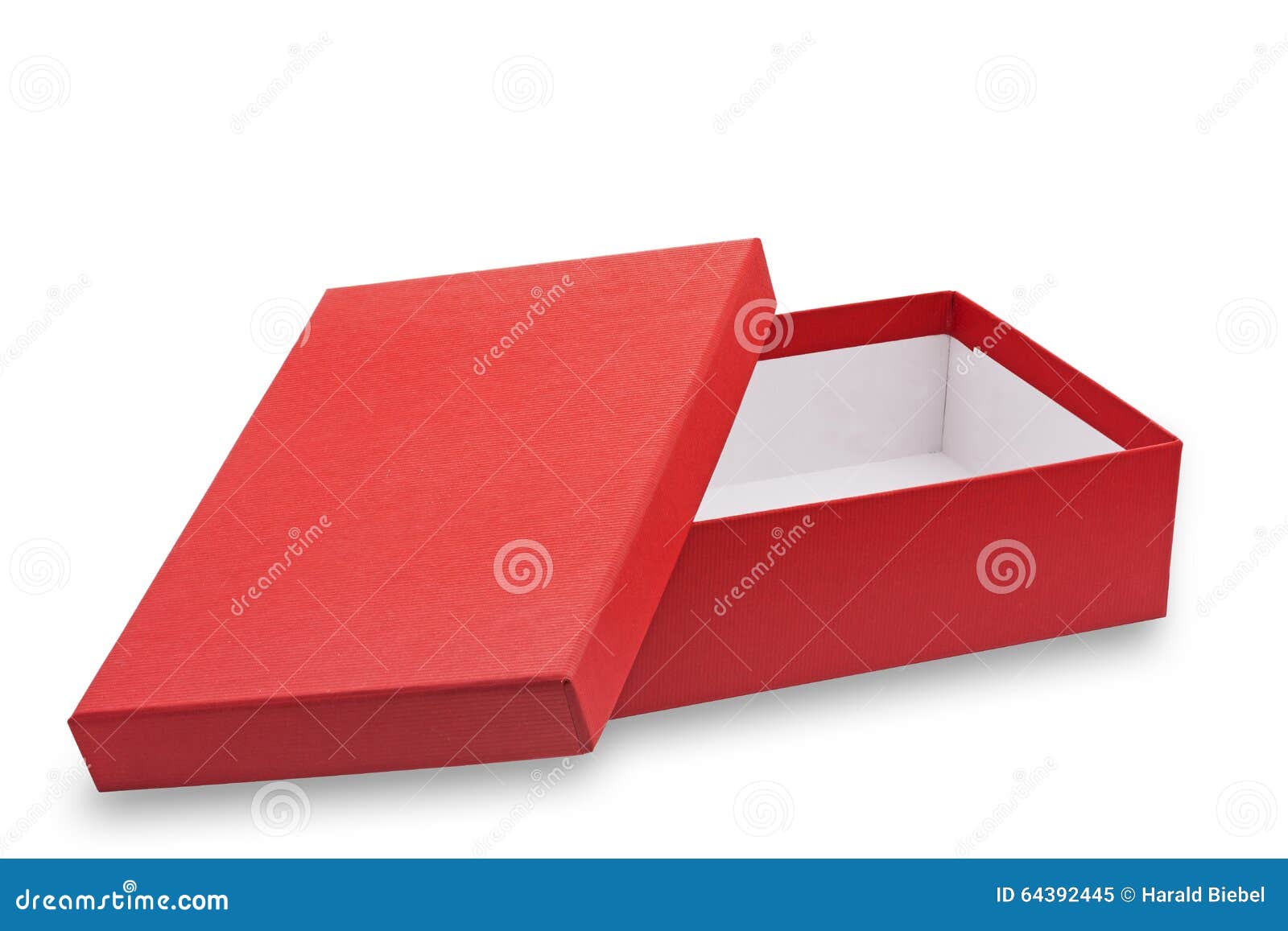 Red Open Cardboard Box on White Background Stock Image - Image of ...