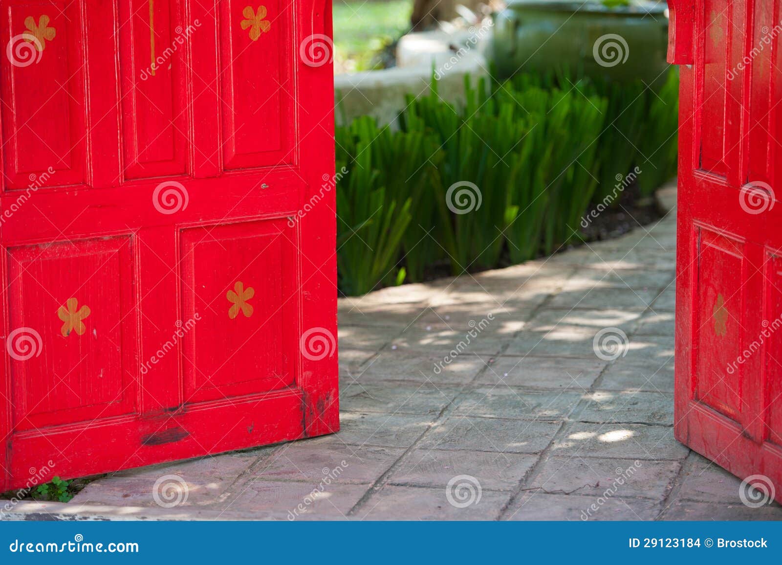 Red open door stock photo. Image of home, change, interior - 29123184