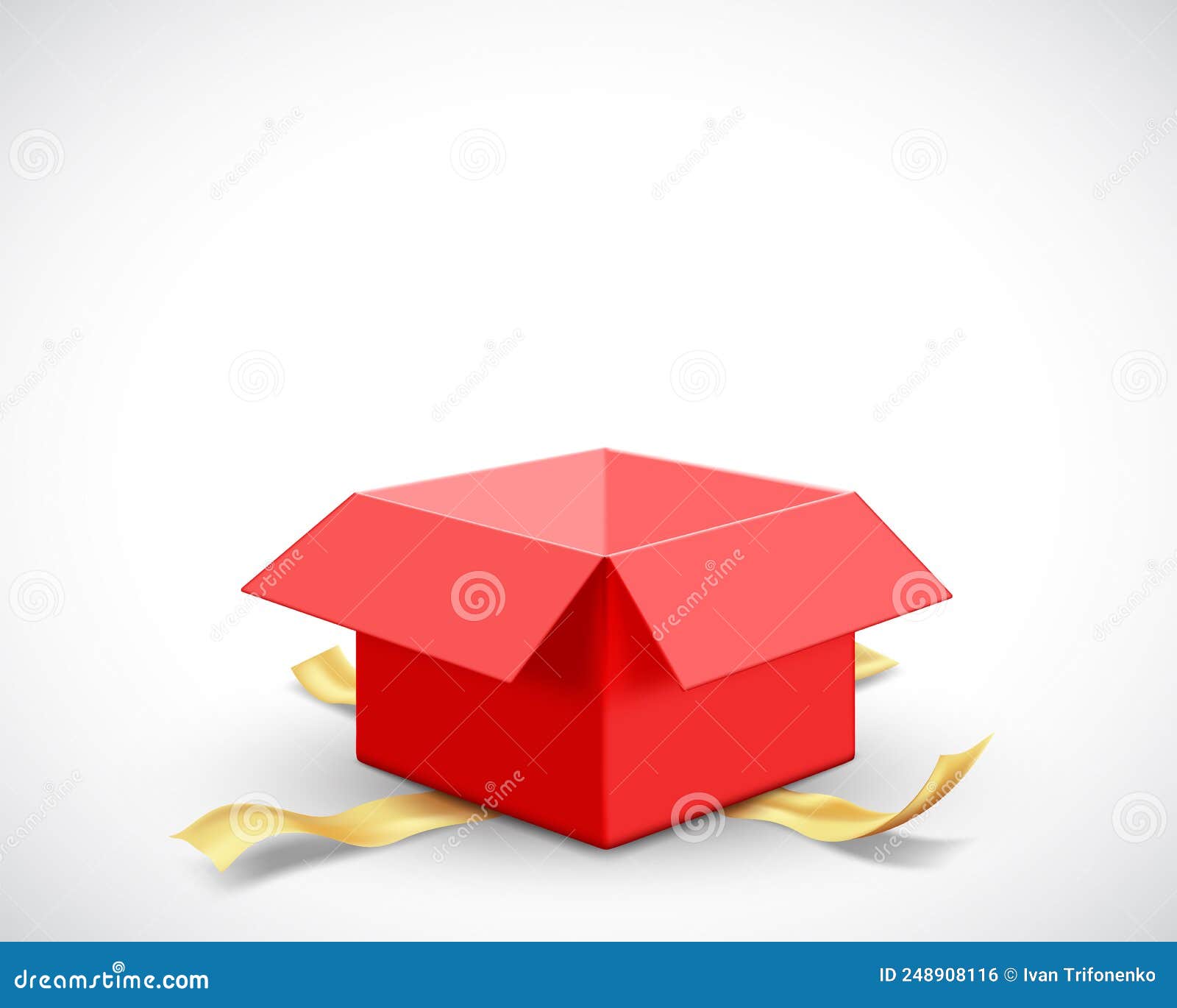 Red Open Empty Gift Box. Vector Stock Illustration Stock Vector ...