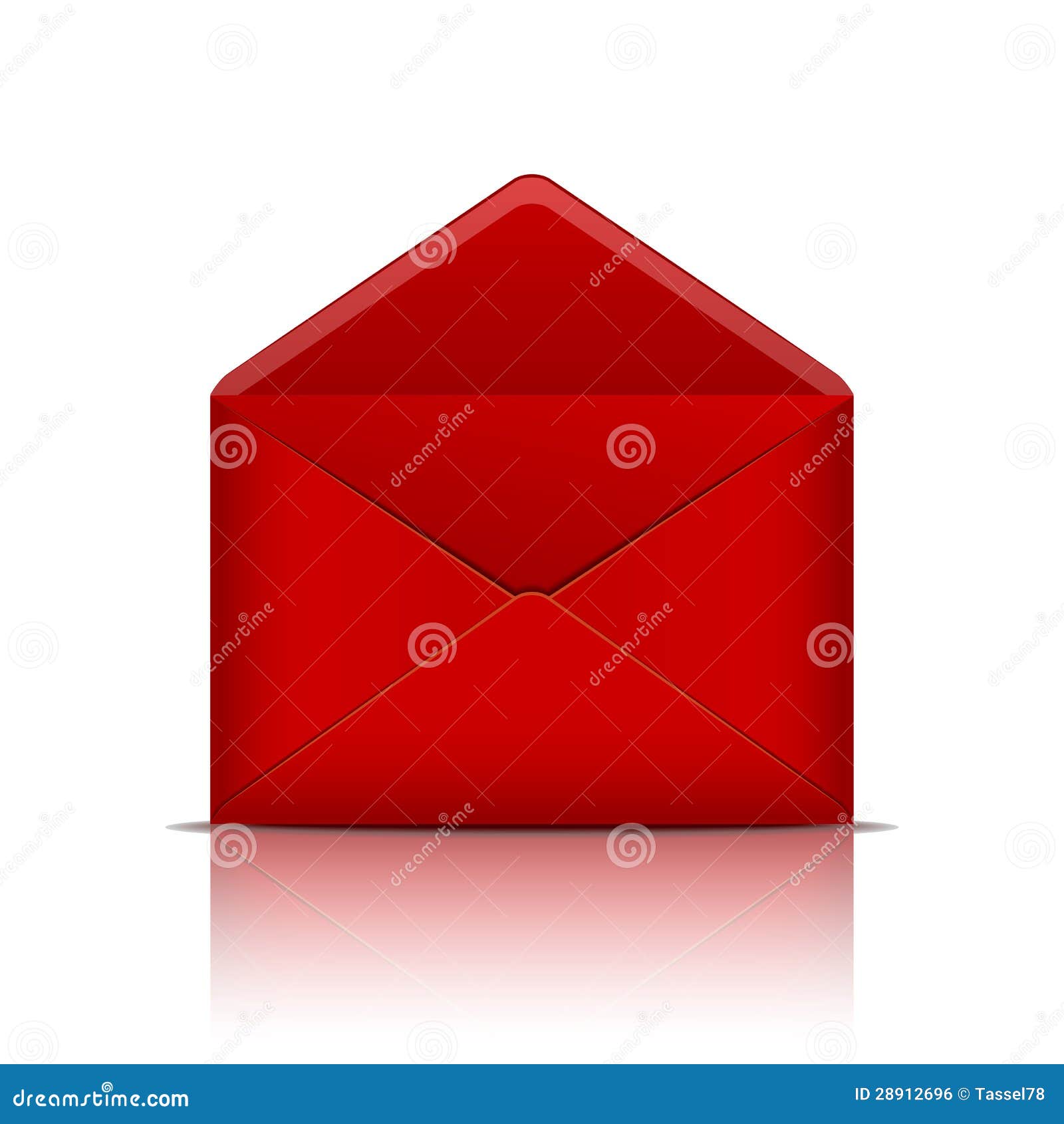 Red open envelope stock vector. Illustration of office - 28912696