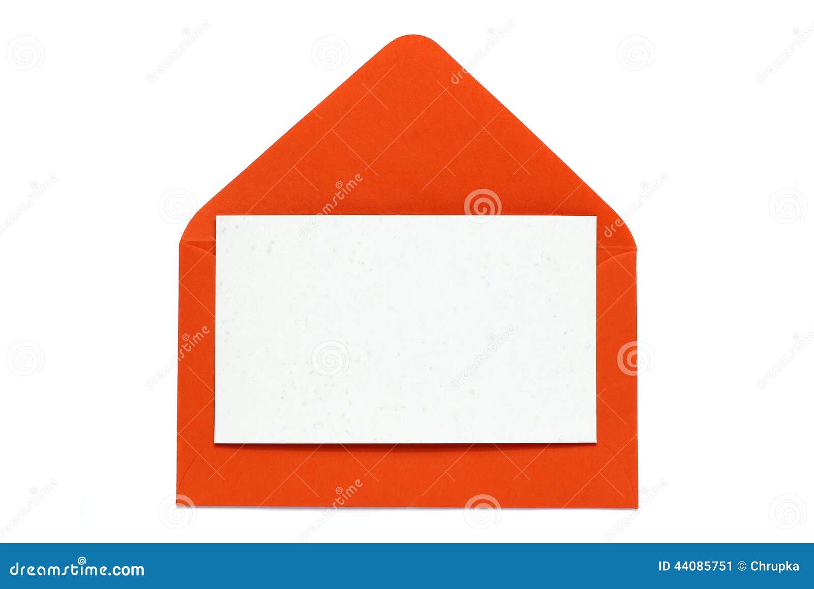 Red Open Envelope with Blank Card Stock Image - Image of clipart ...