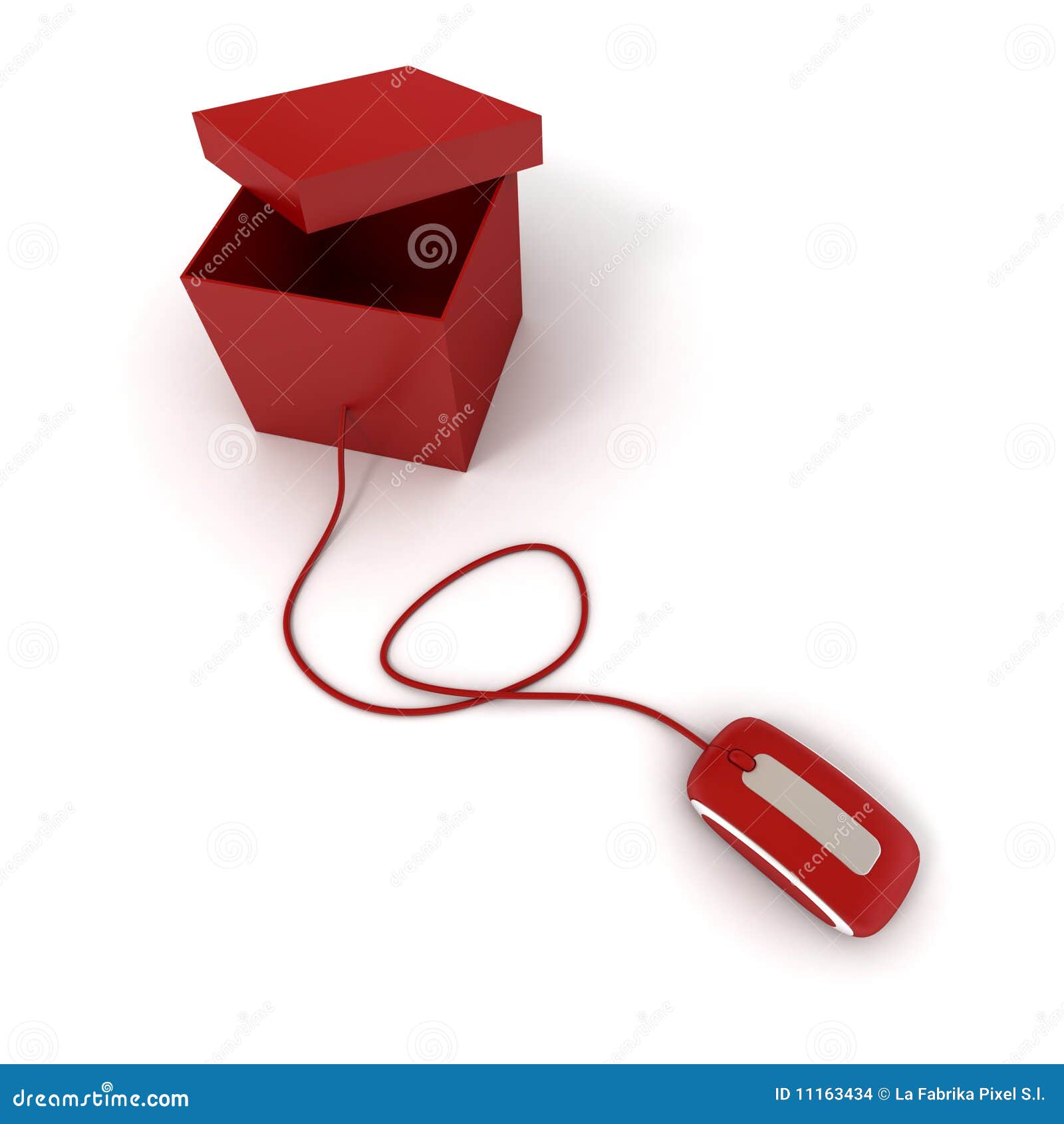 Red open parcel online stock illustration. Illustration of parcel ...
