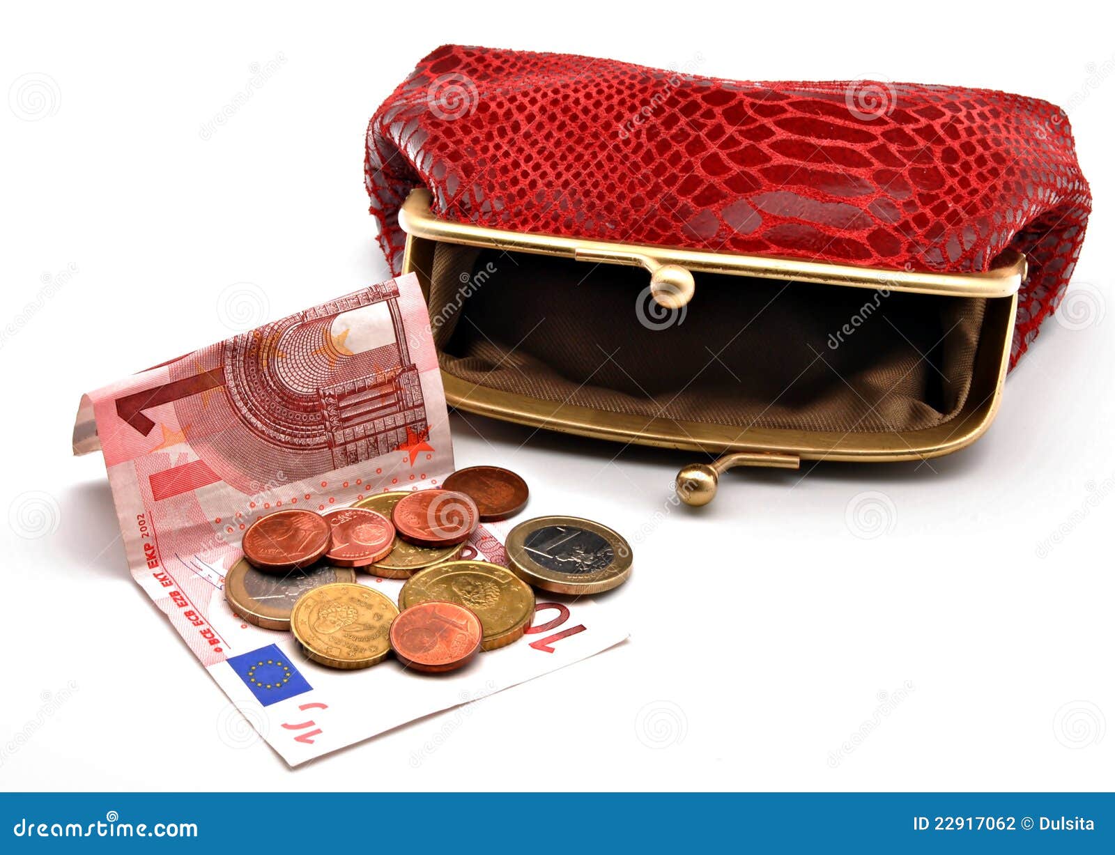 Red open purse stock photo. Image of money, currency - 22917062