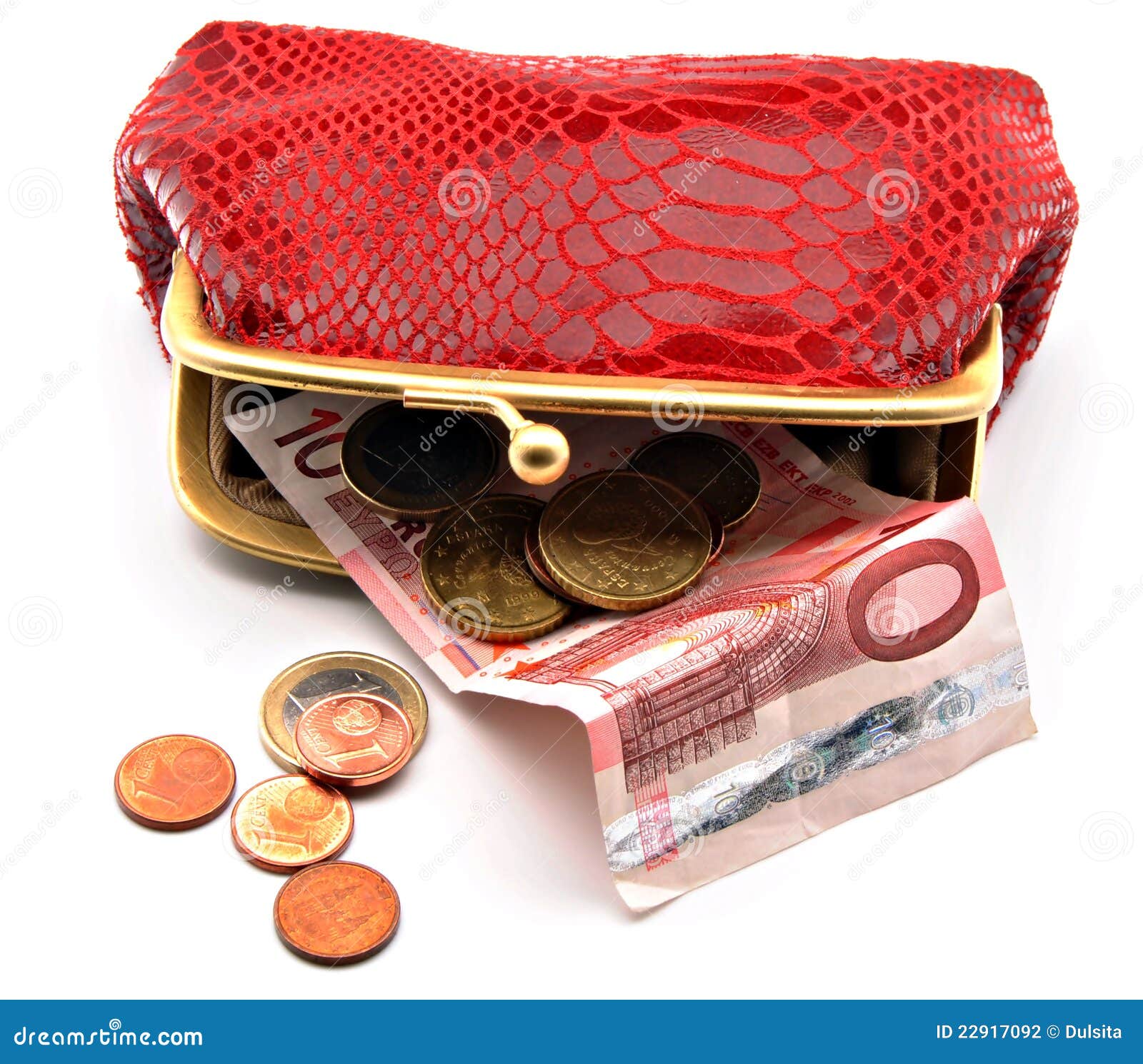 Red open purse stock photo. Image of credit, business - 22917092