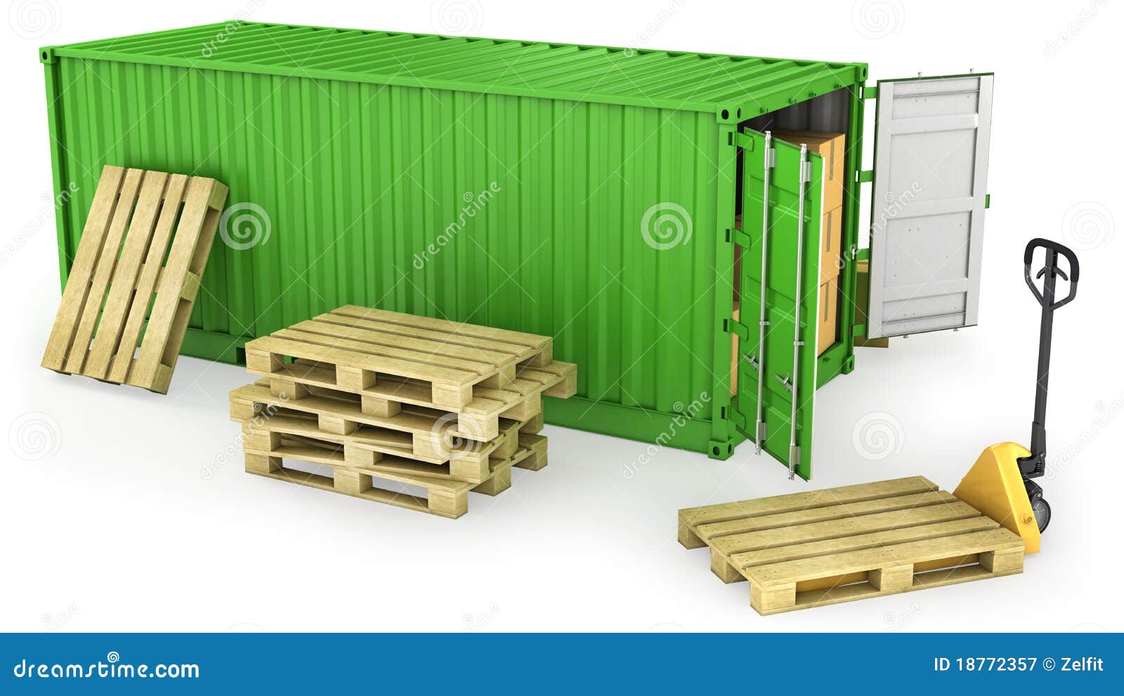 Red Opened Container And Carton Boxes Royalty-Free Stock Photo ...