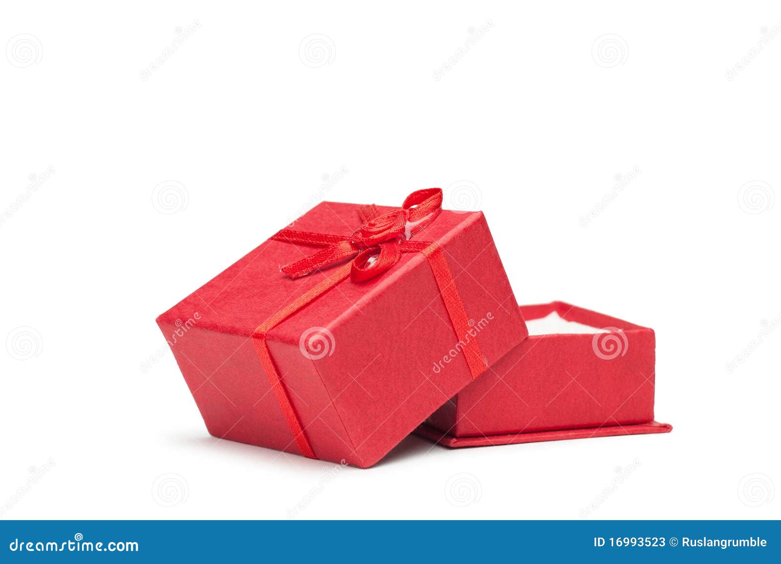 Red opened present box stock image. Image of ribbon, christmas - 16993523