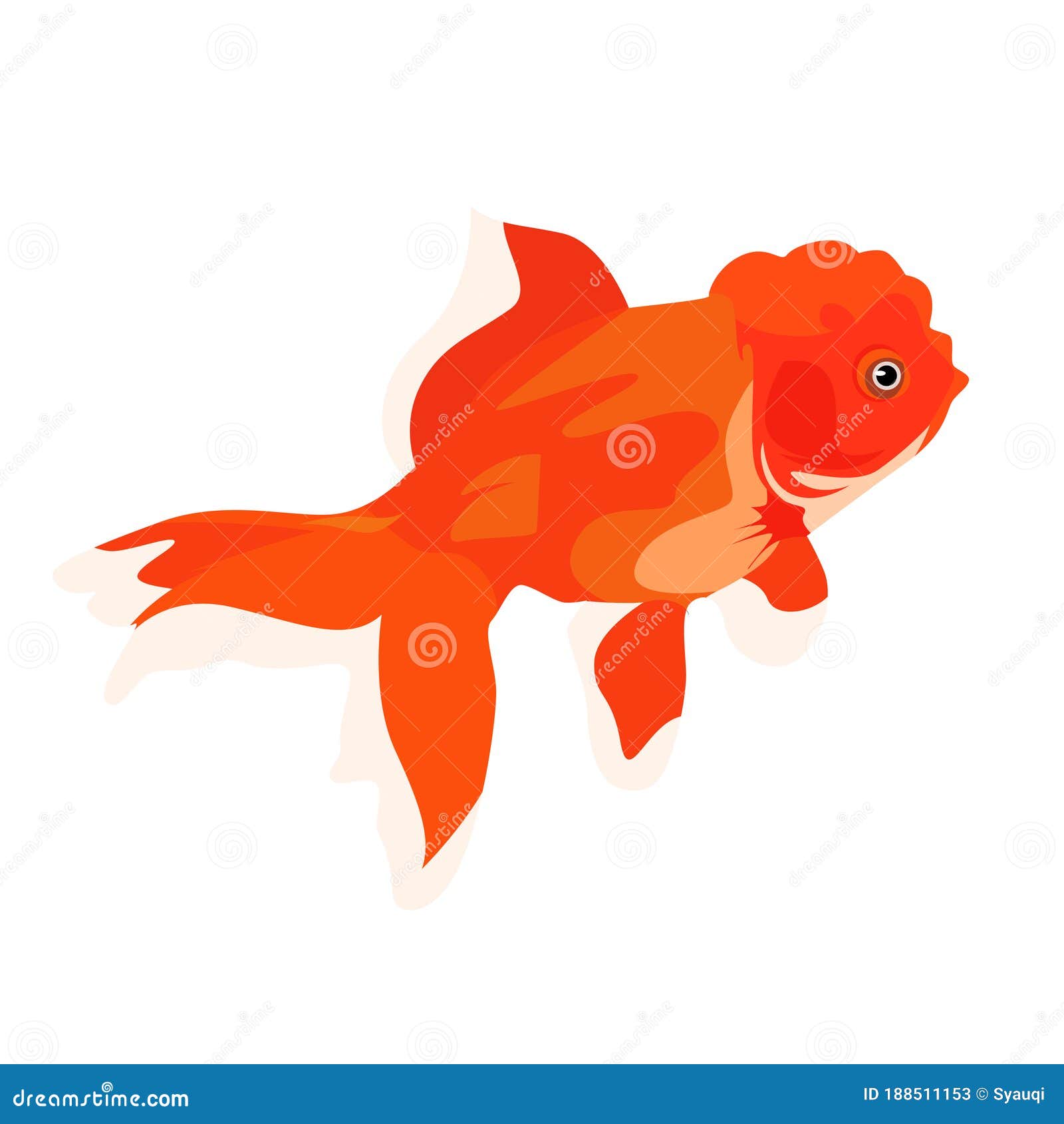 Red Oranda Goldfish Logo Vector Design Stock Vector - Illustration of ...