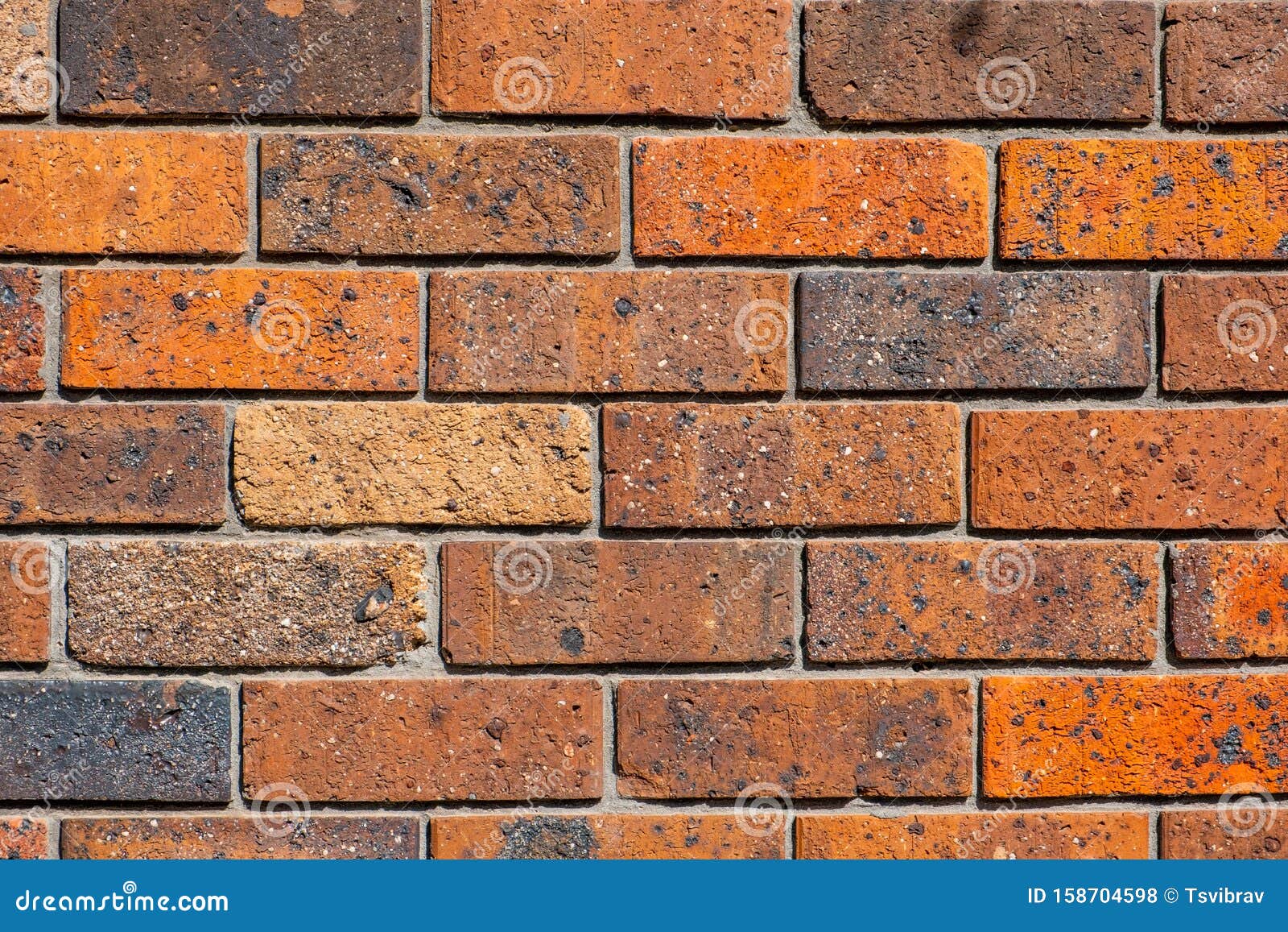 Red and Orange Bricks Wall. Stock Photo - Image of clean, rustic: 158704598