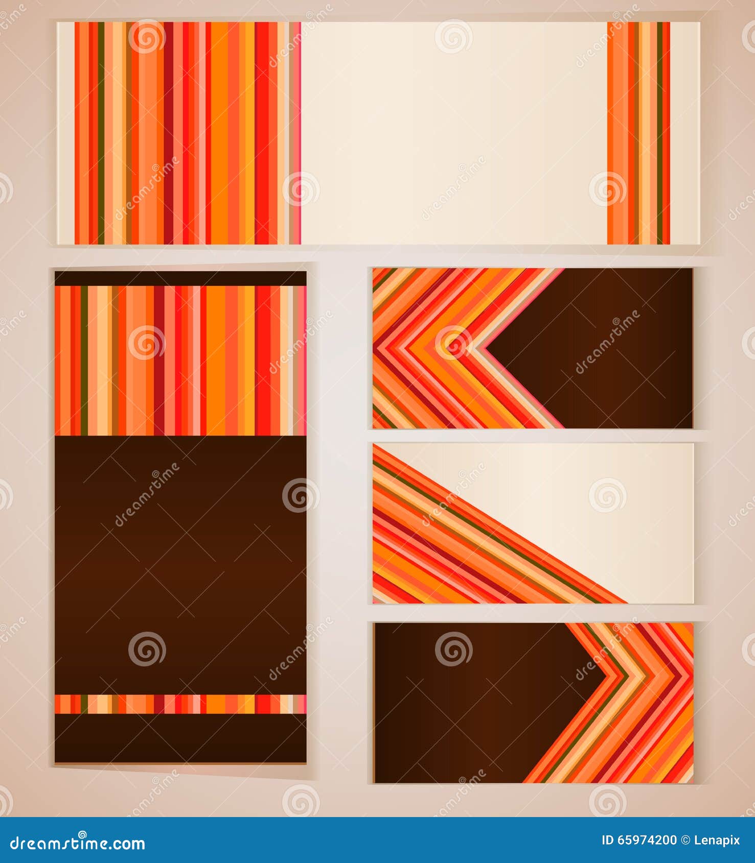 Red and Orange Card Template Stock Vector - Illustration of name, idea ...