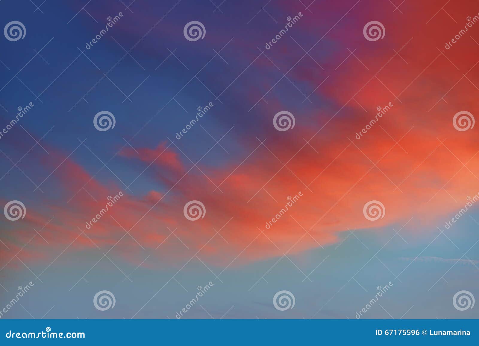 Red Orange Clouds in Dramatic Sunset Sky Stock Photo - Image of ...