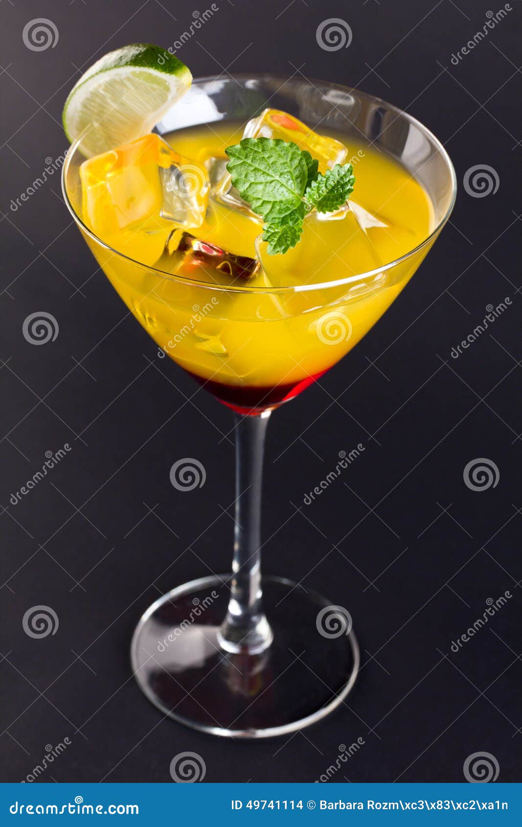 A red orange cocktail stock photo. Image of balck, juice - 49741114