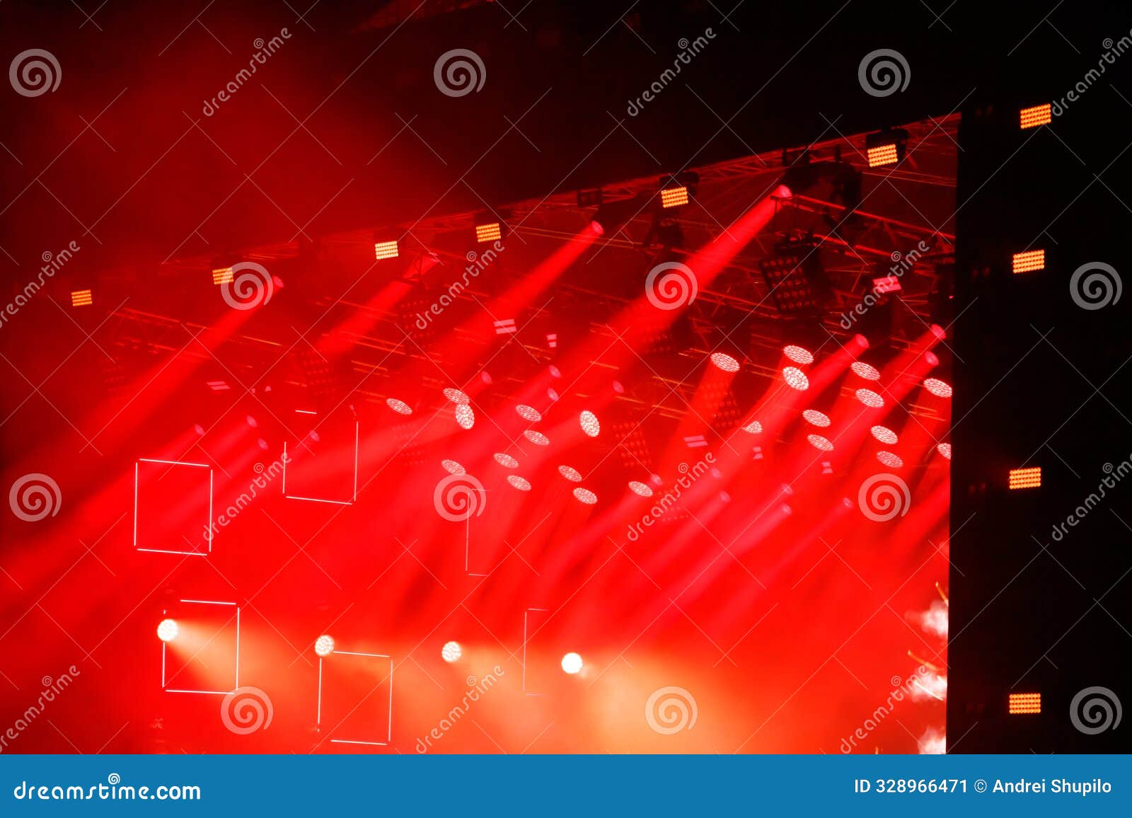Red-orange Color on Stage at a Concert Stock Image - Image of ...