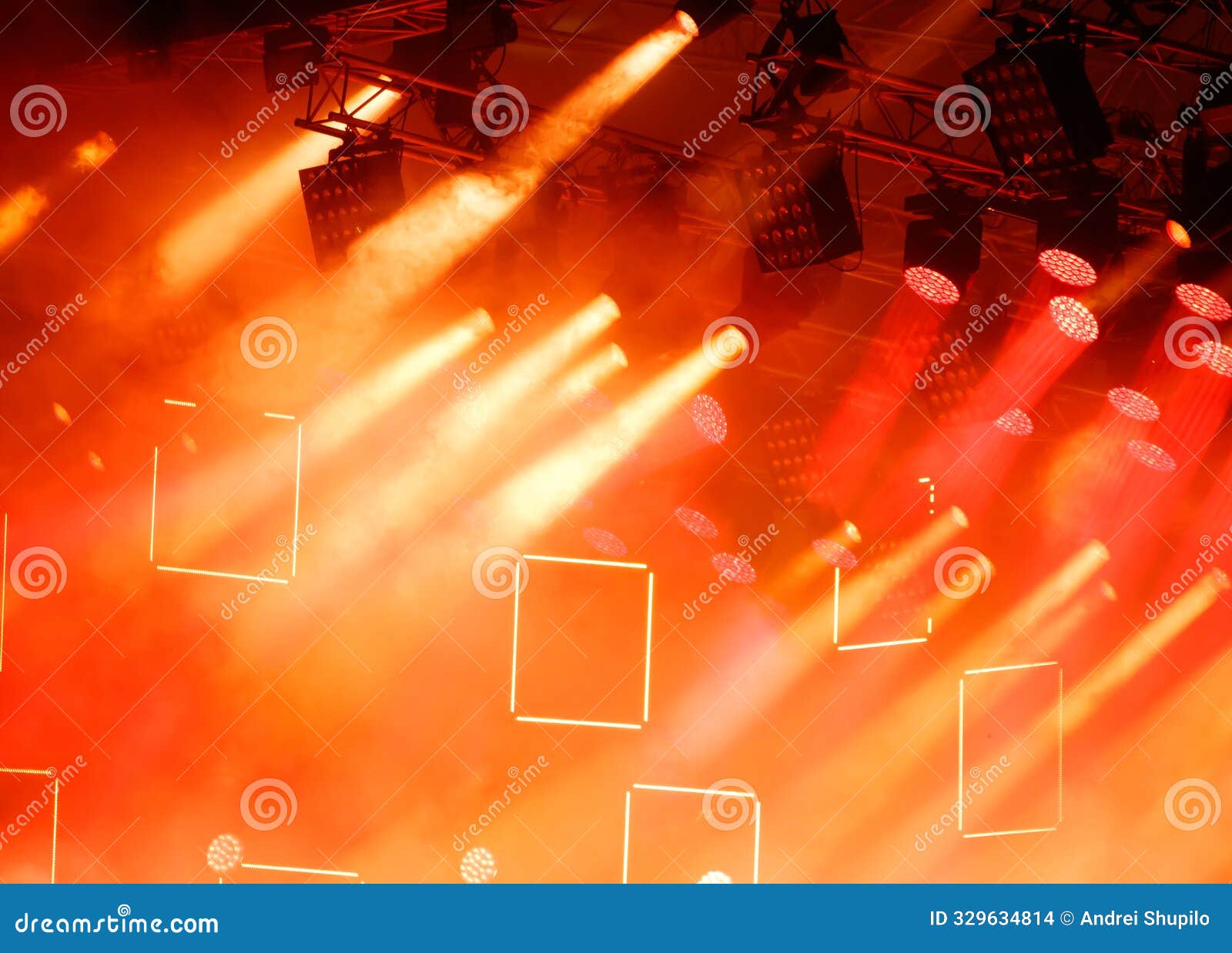 Red-orange Color on Stage at a Concert Stock Photo - Image of spotlight ...