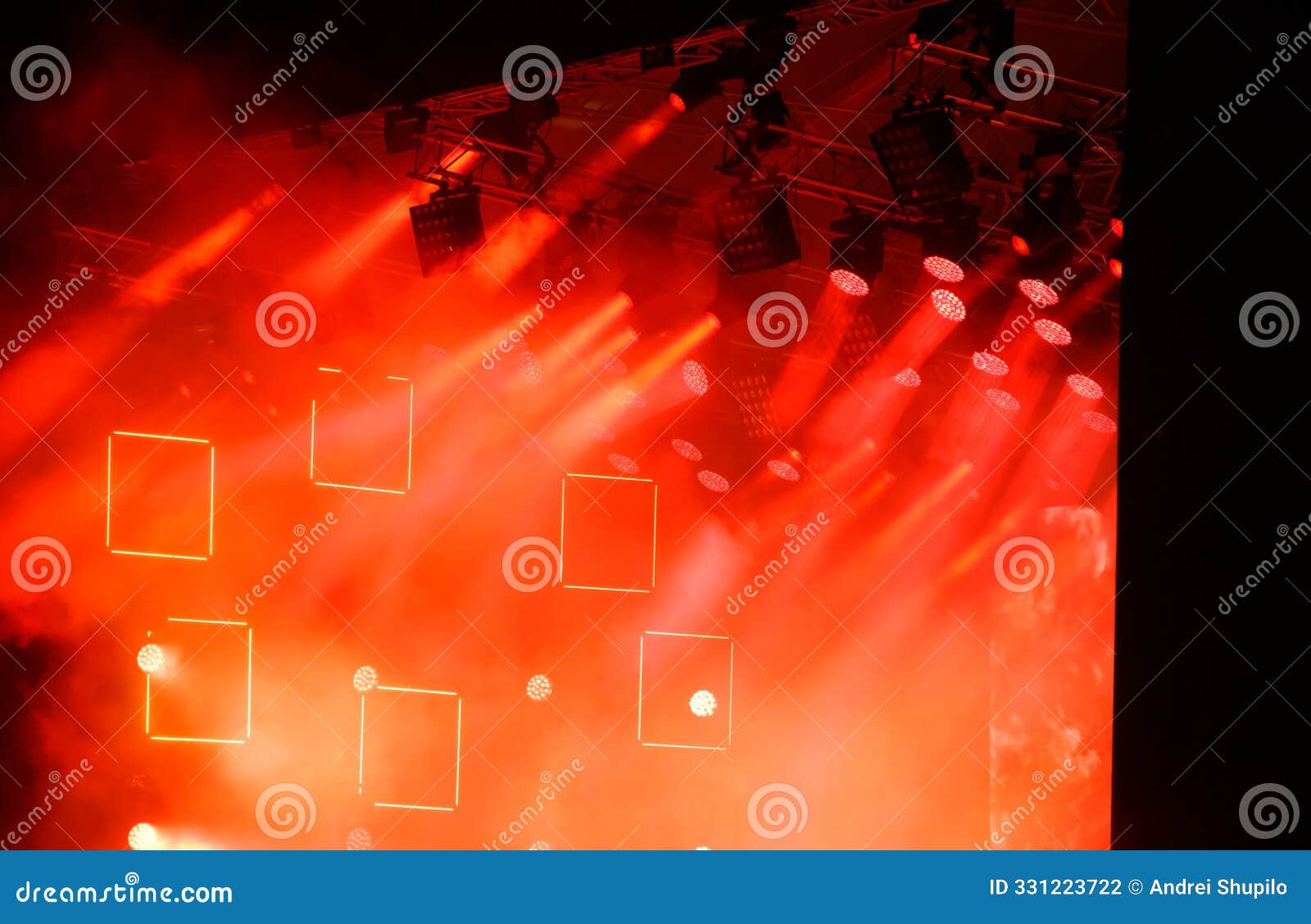 Red-orange Color on Stage at a Concert Stock Photo - Image of spotlight ...