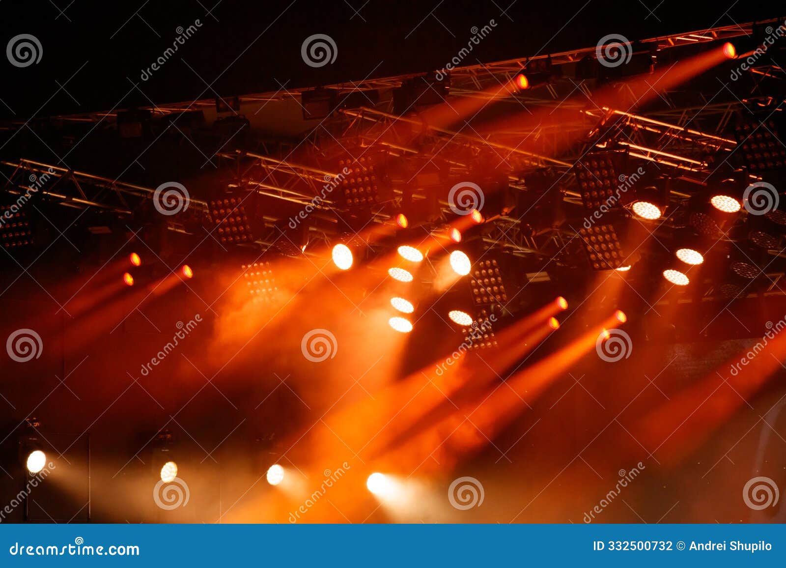 Red-orange Color on Stage at a Concert Stock Photo - Image of disco ...