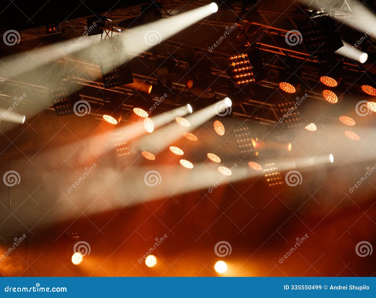 Red-orange Color on Stage at a Concert Stock Image - Image of stage ...