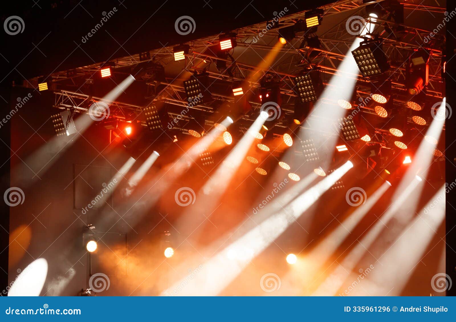 Red-orange Color on Stage at a Concert Stock Photo - Image of ...