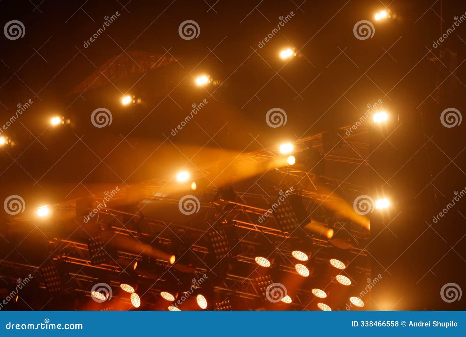 Red-orange Color on Stage at a Concert Stock Photo - Image of theater ...