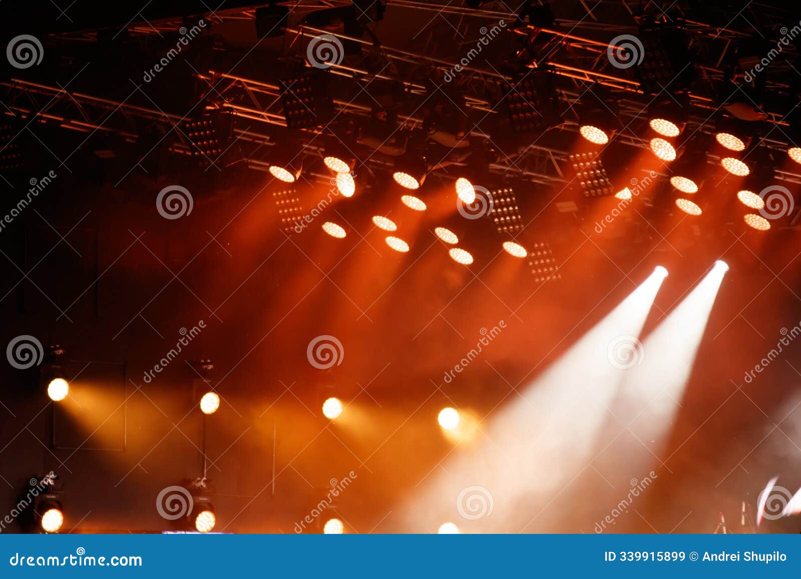 Red-orange Color on Stage at a Concert Stock Image - Image of ...