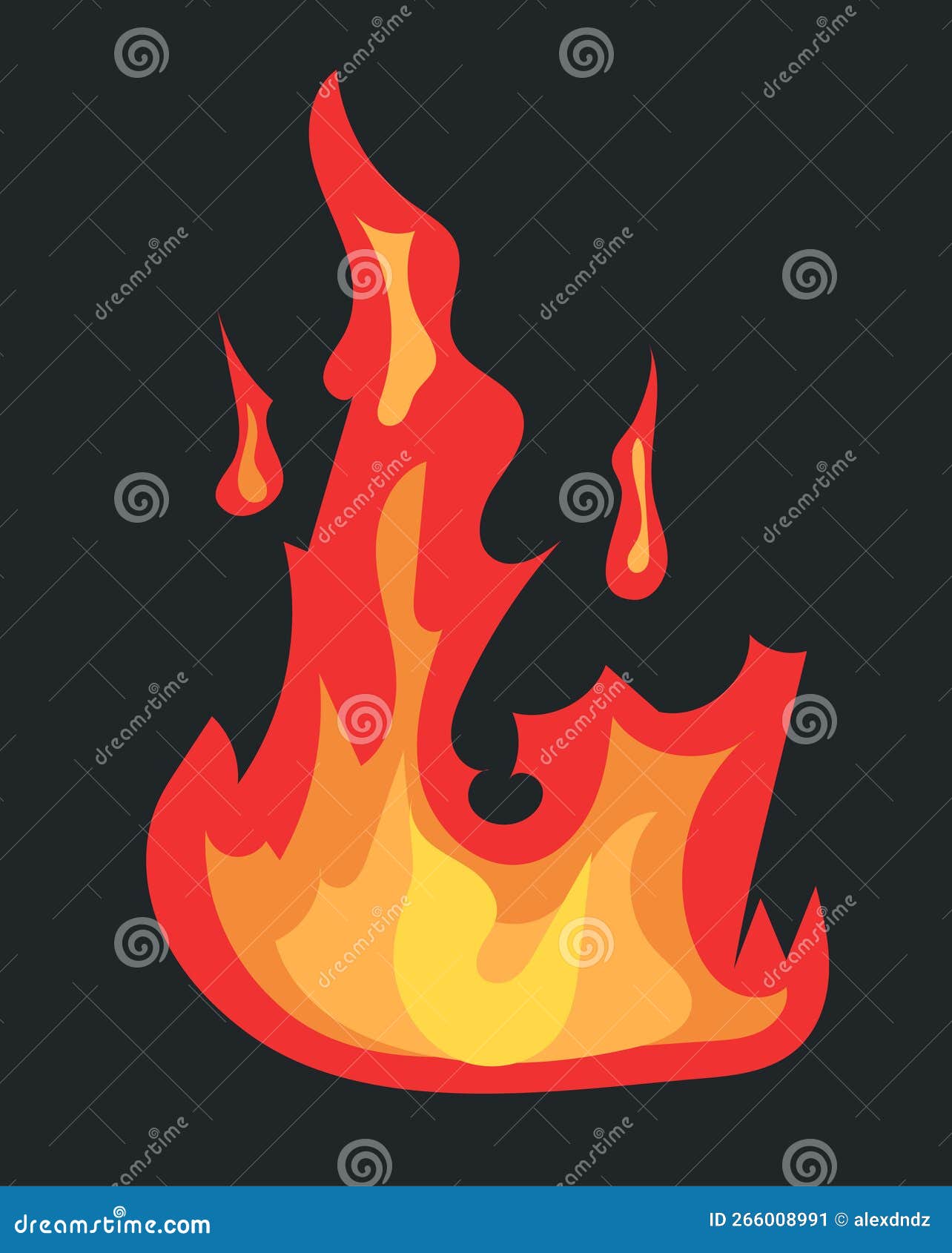 Red and Orange Colors Fire Effect for Bonfire or Campfire. Stock Vector ...