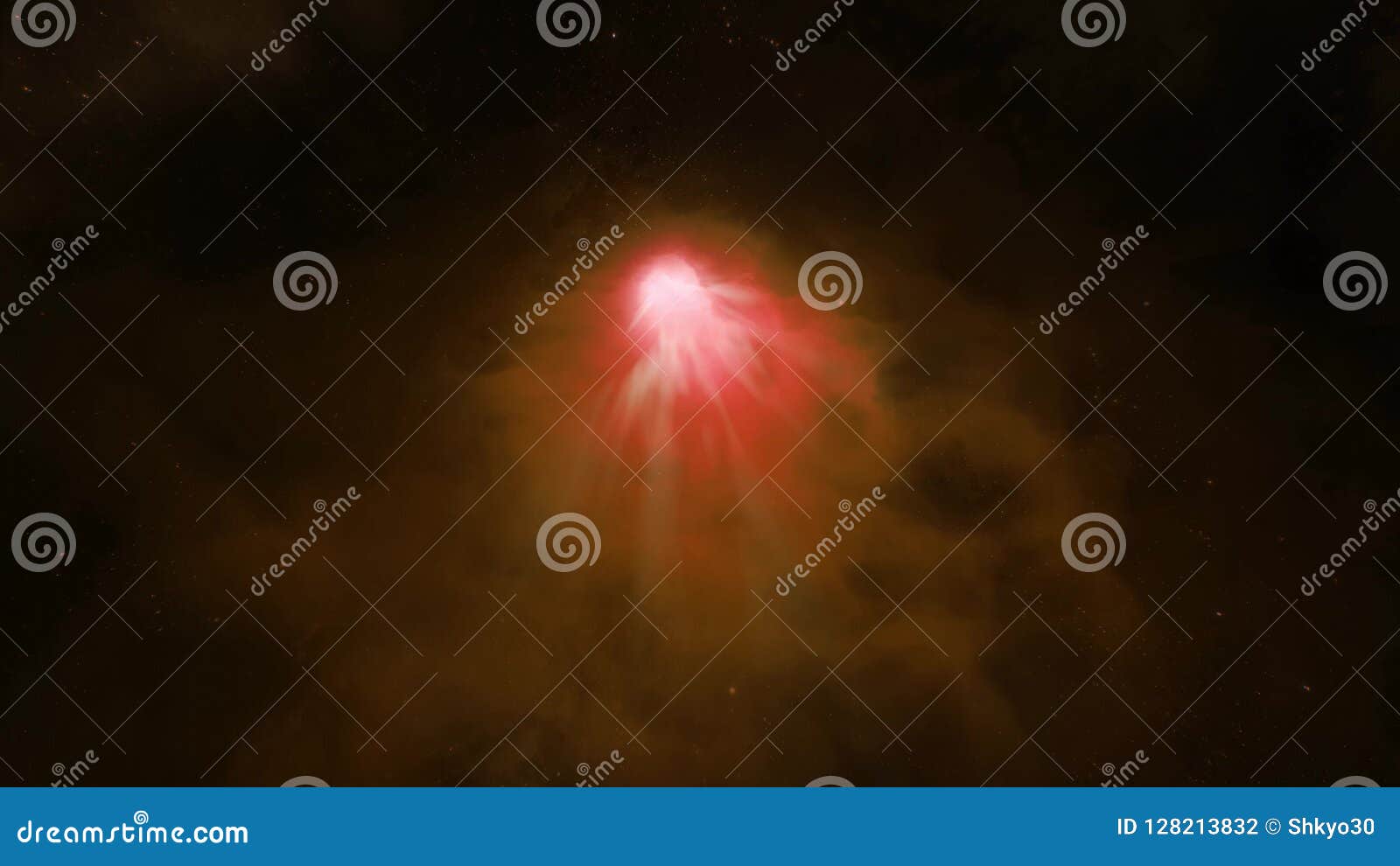 Red and Orange Comet Crossing Over Space Like a Meteor Stock Footage ...