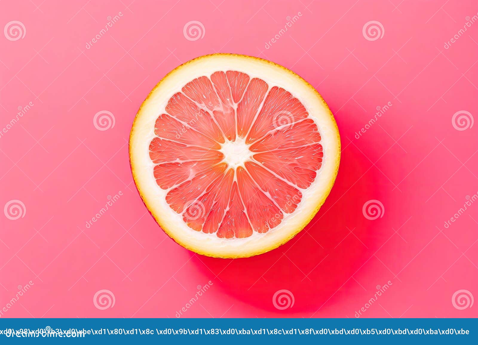 Red Orange Cut on a Pink Background. Ai Generative Stock Illustration ...