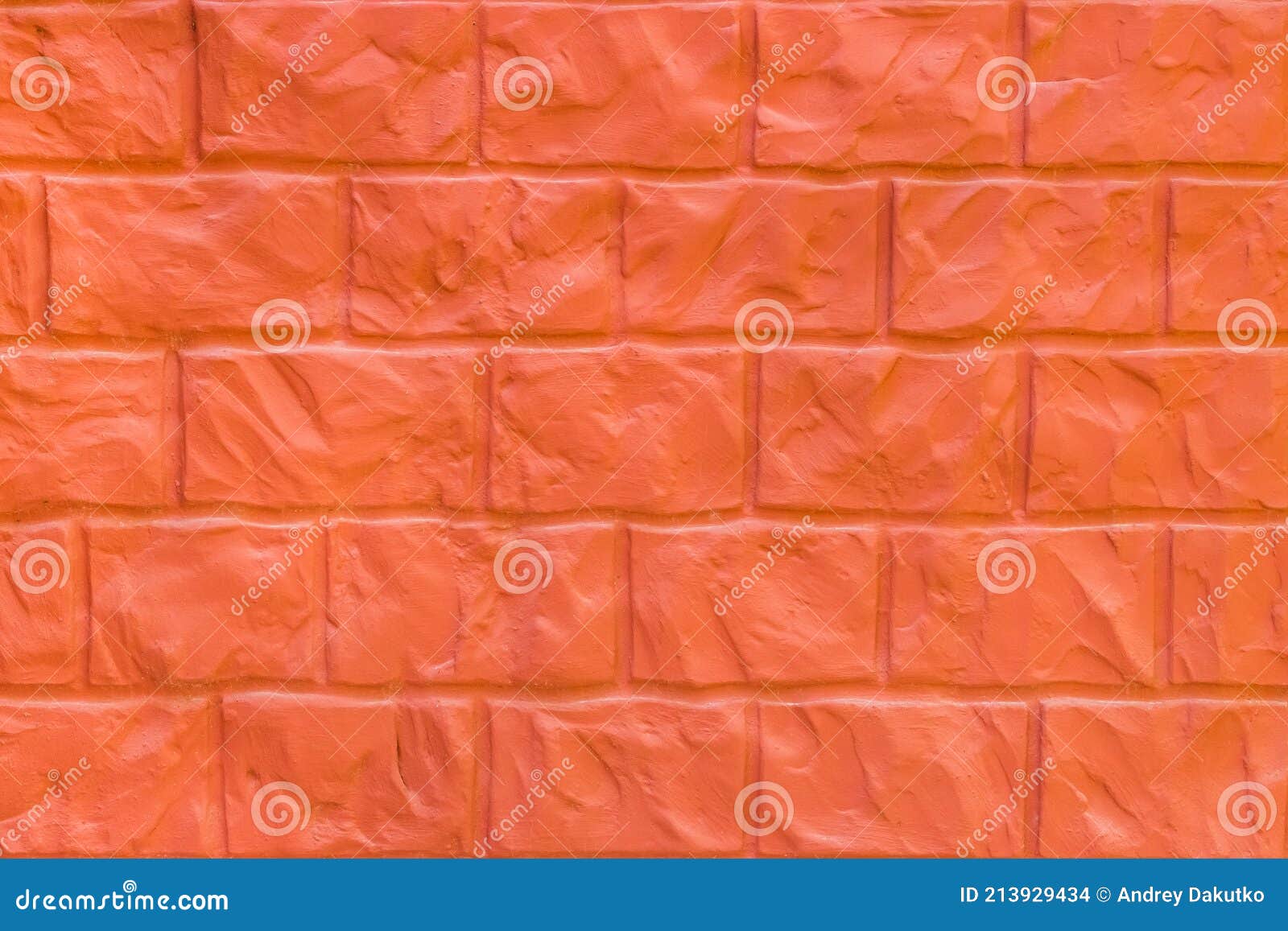 Red Orange Decorative Brick Blocks Wall Texture Background Stock Photo ...