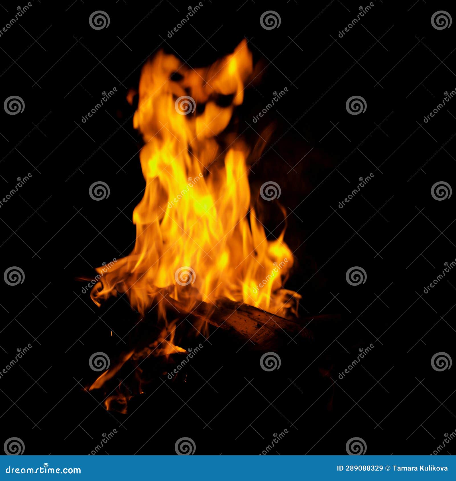 Red and Orange Fire Flames on Black Background Stock Image - Image of ...