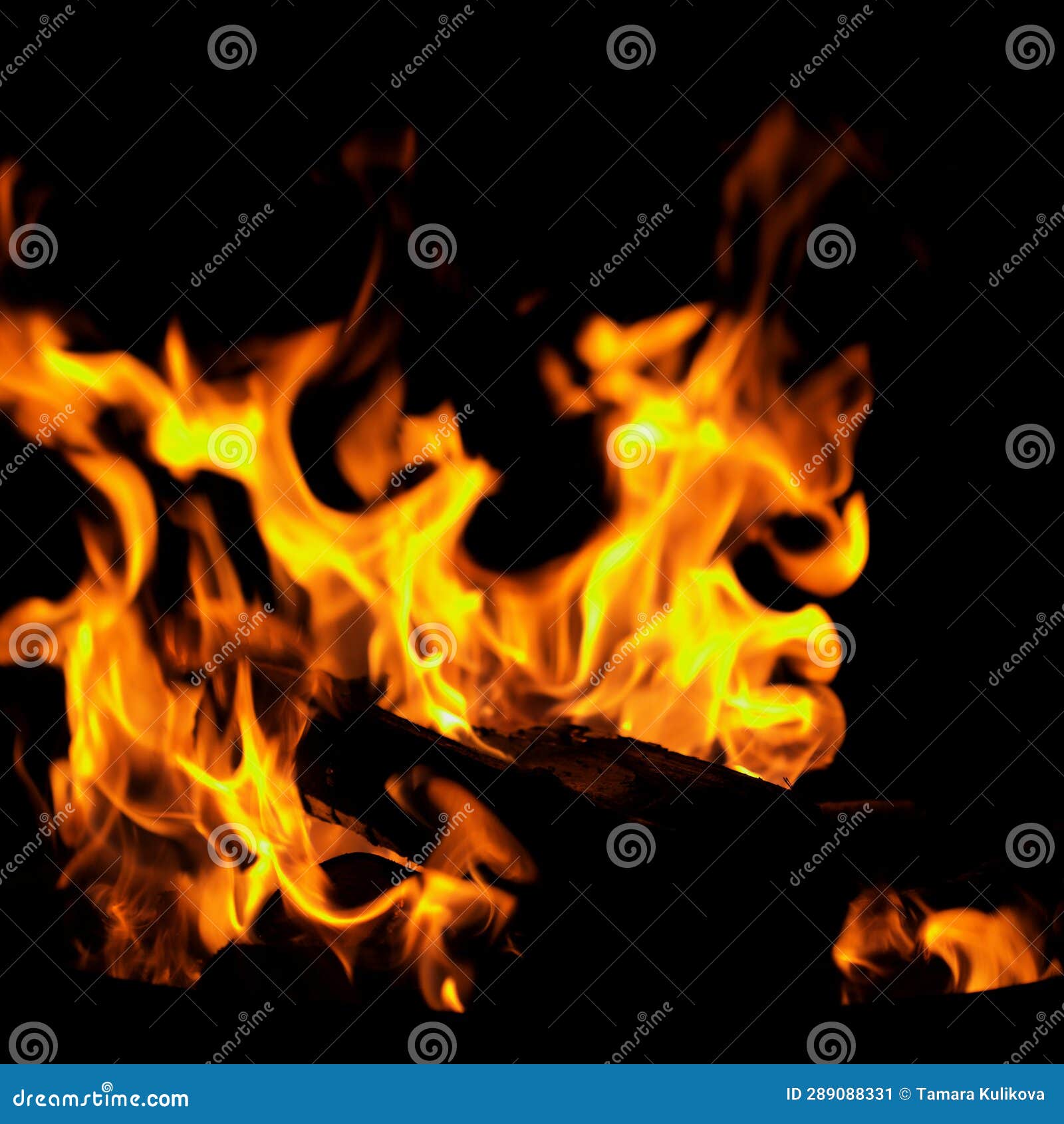 Red and Orange Fire Flames on Black Background Stock Image - Image of ...