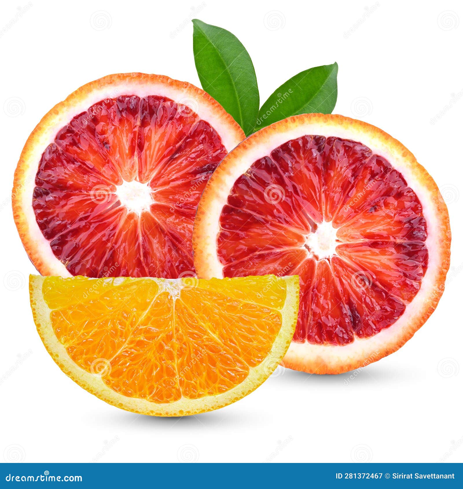 Red Orange Orange Fruit Slice on White Background.photo Stock Image ...