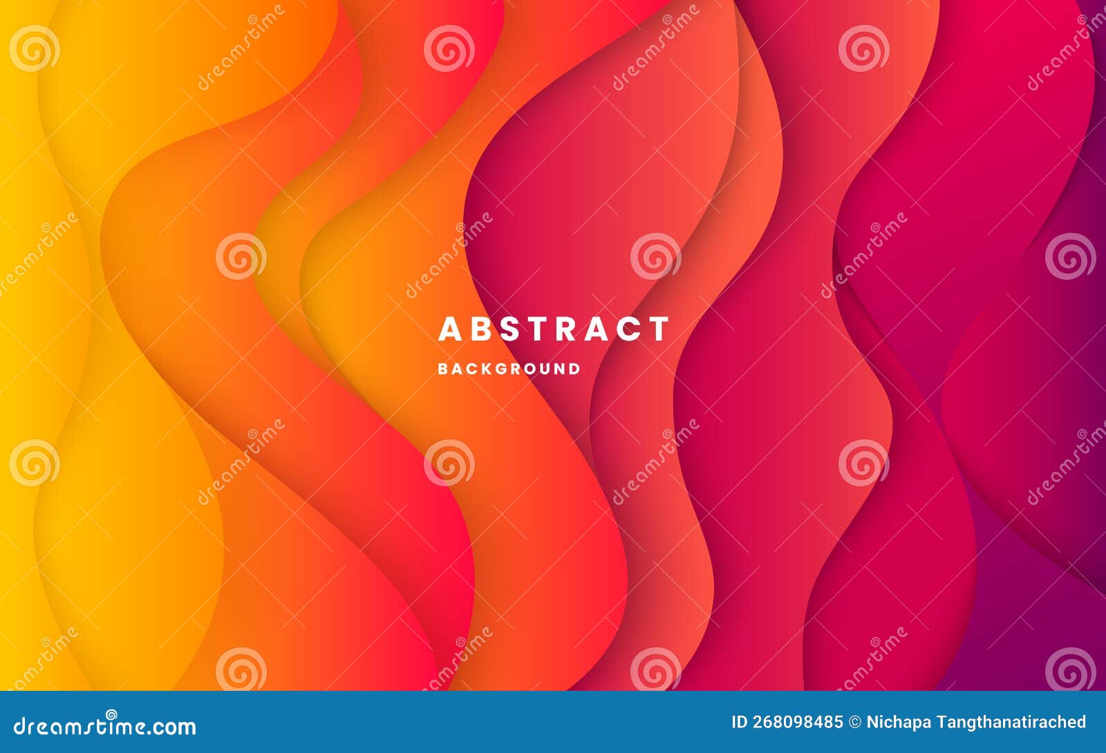 Red and Orange Gradient Background Dynamic Wavy Light and Shadow ...